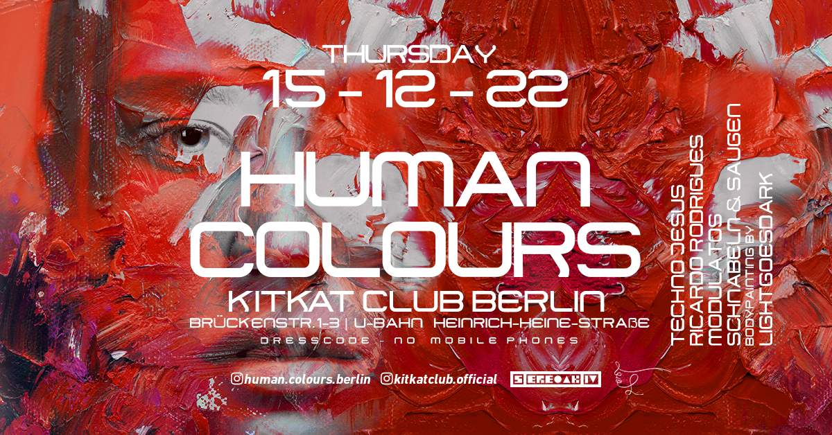 Human Colours 'RED' w/ Techno Jesus / Ricardo Rodriguez / Modulatos ...