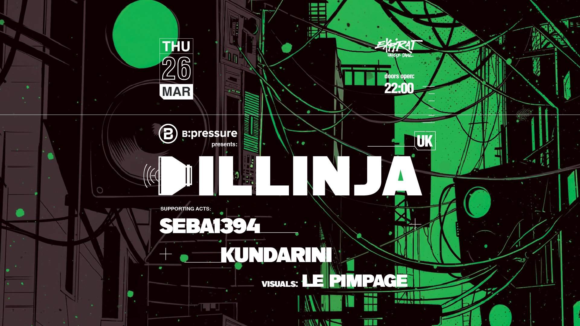B:pressure presents: Dillinja at Expirat Halele Carol, Bucharest