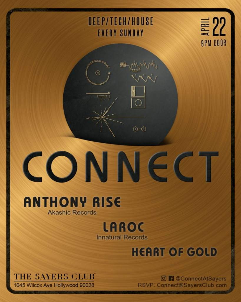 Connect: Anthony Rise, Laroc, Heart of Gold en The Sayers Club, Los Angeles