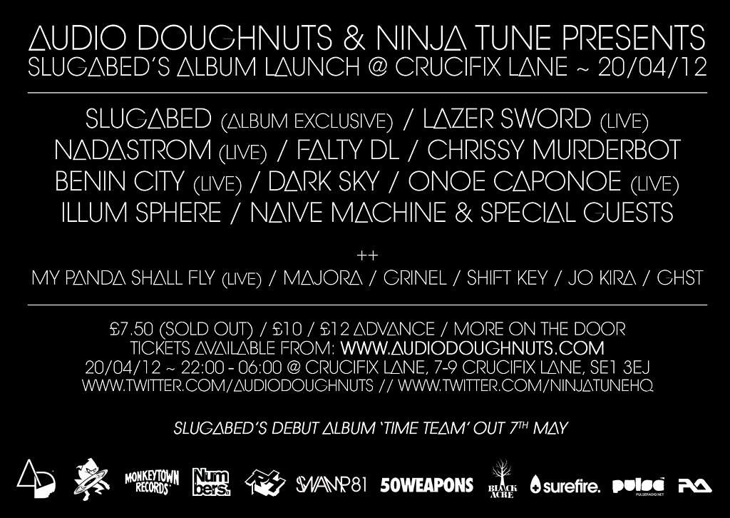 Audio dOughnuts & Ninja Tune presents Slugabed, Lazer Sword, Nadastrom ...