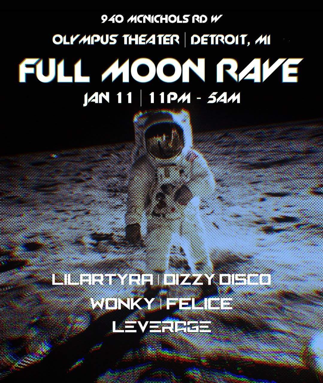 January Full Moon Rave - UwU at Olympus Theater, Detroit