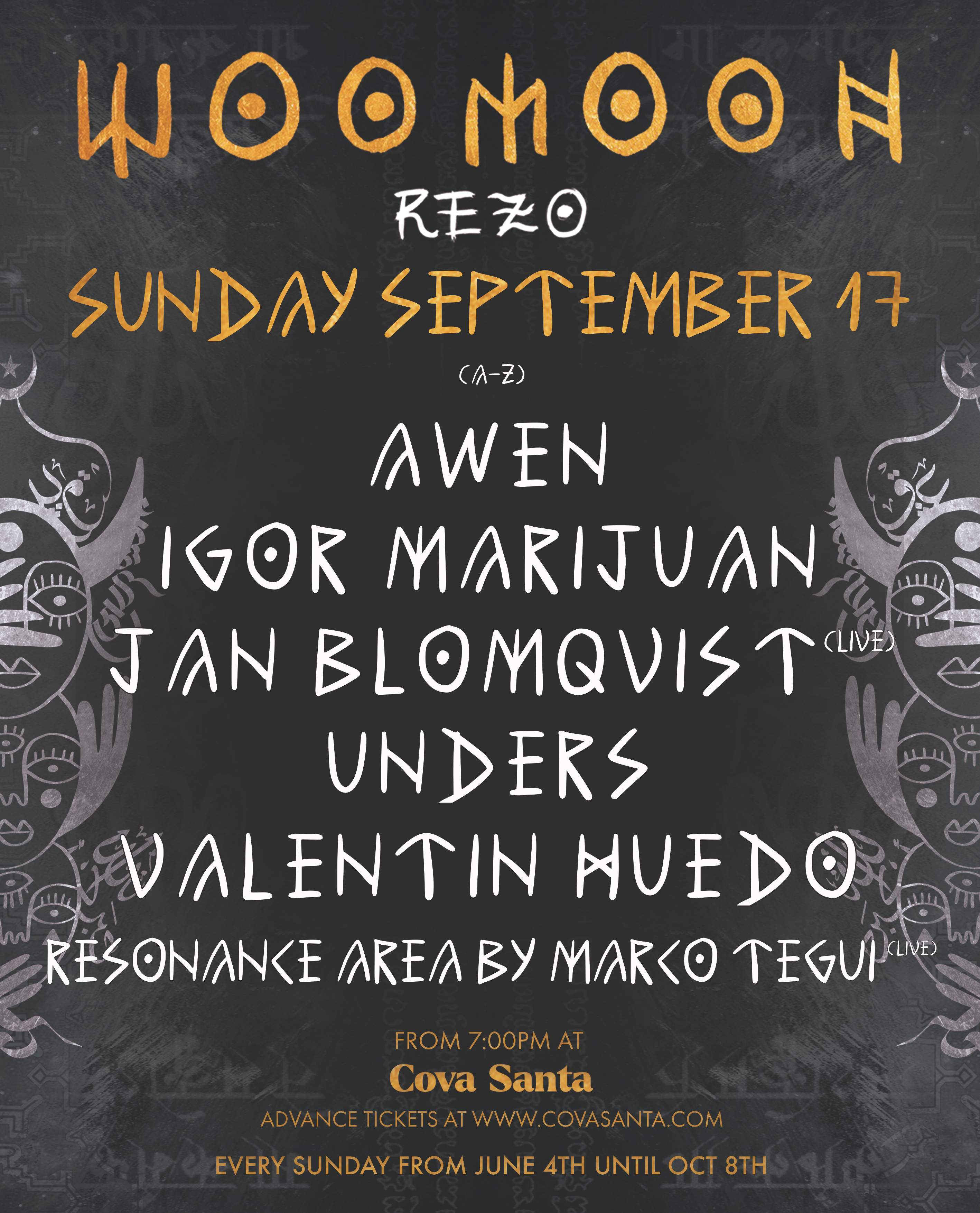 WooMoon - Sunday, September 17th en Cova Santa, Ibiza