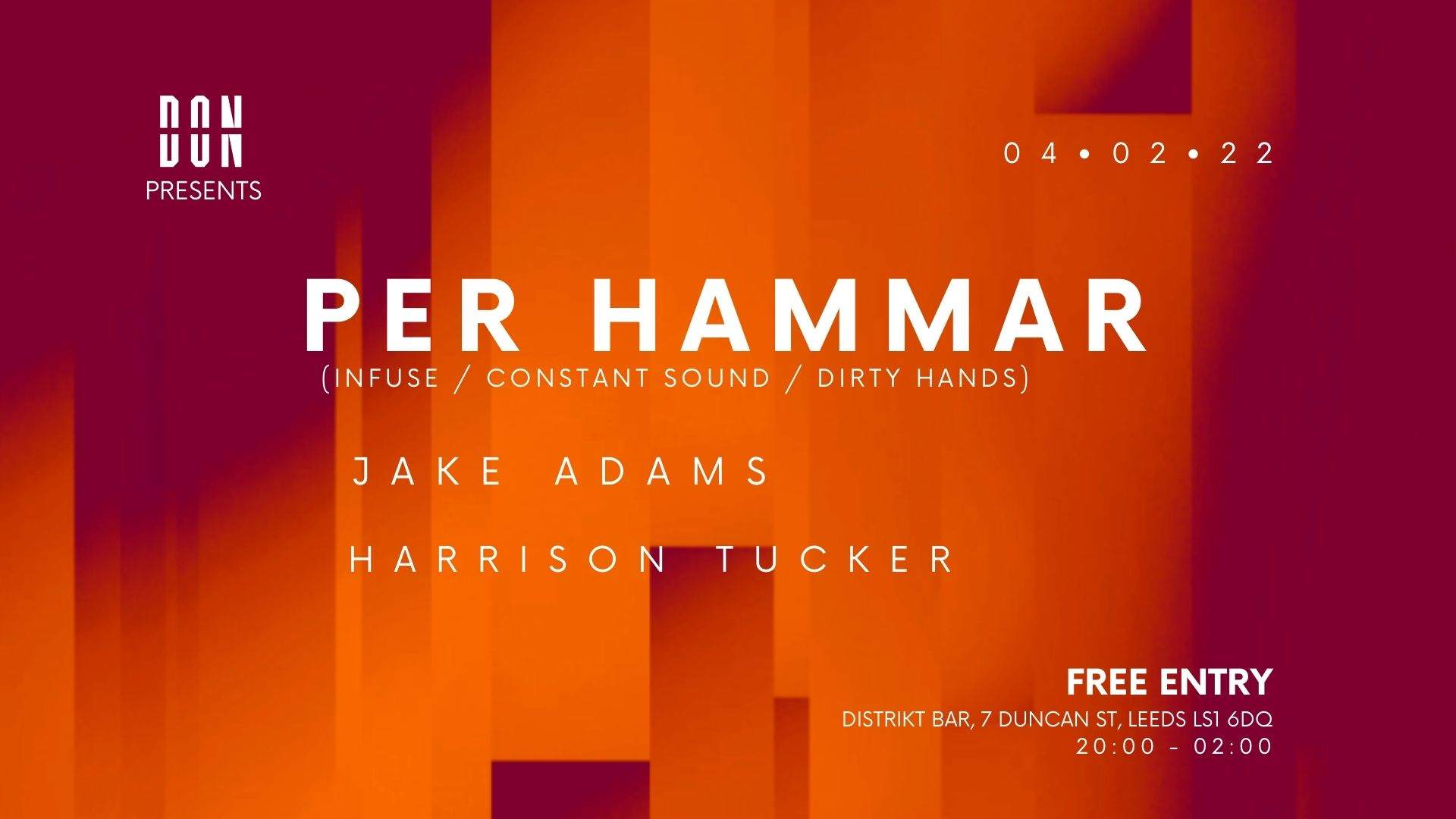 DON presents Per Hammar at Distrikt, Leeds