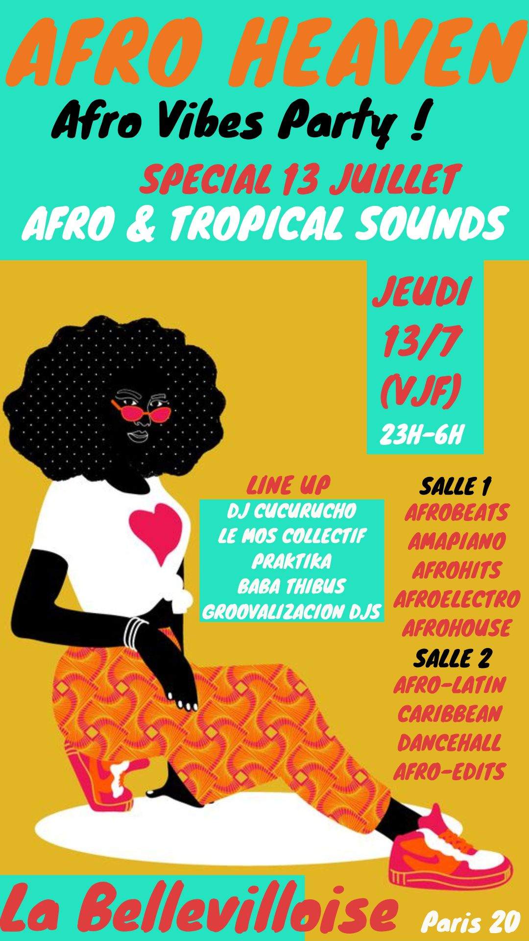 Afro Heaven ~ Afro Vibes Party à La Bellevilloise at La Bellevilloise, Paris