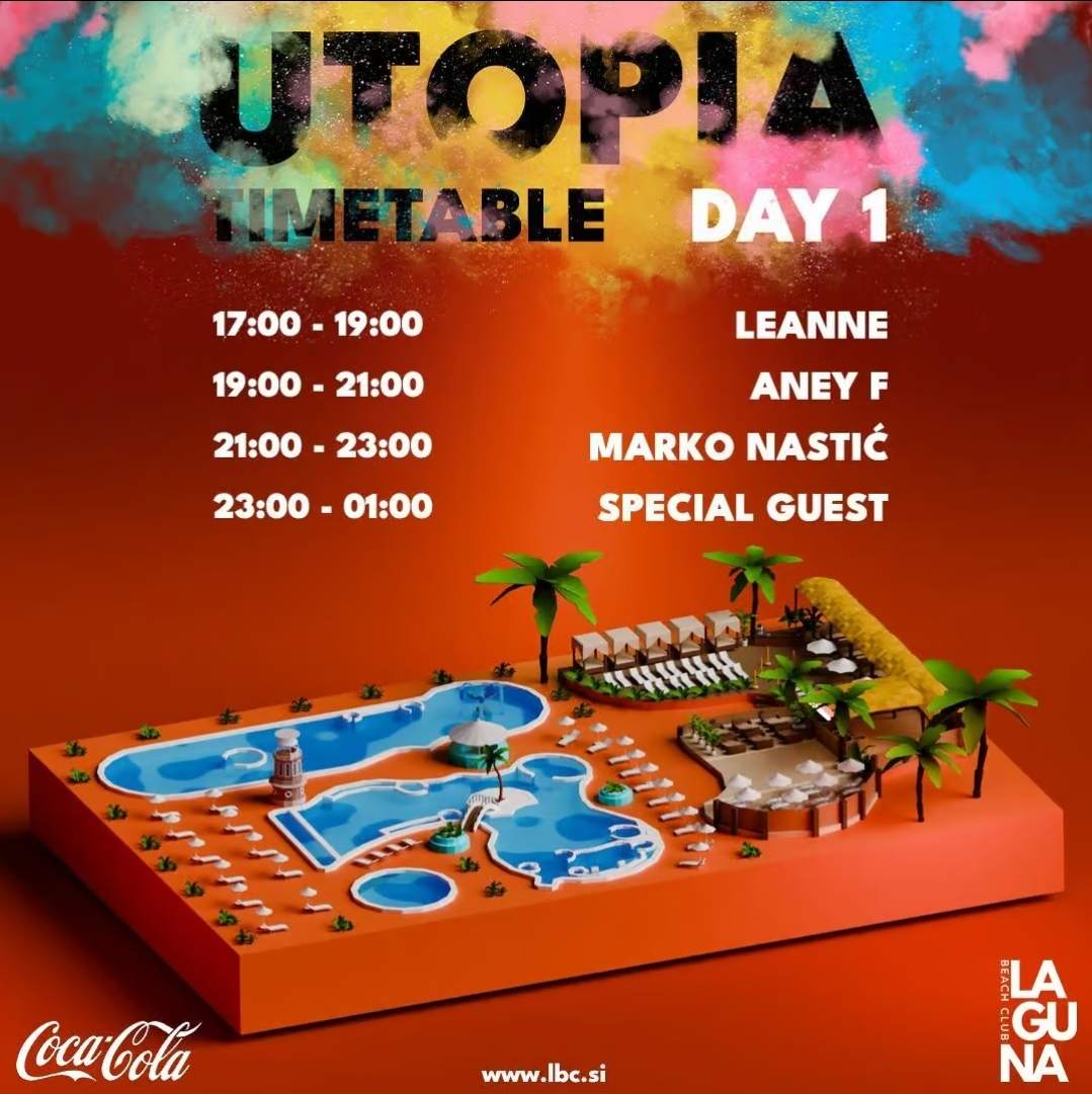 Utopia Festival Laguna at TBA - Beach Club Laguna, Ljubljana
