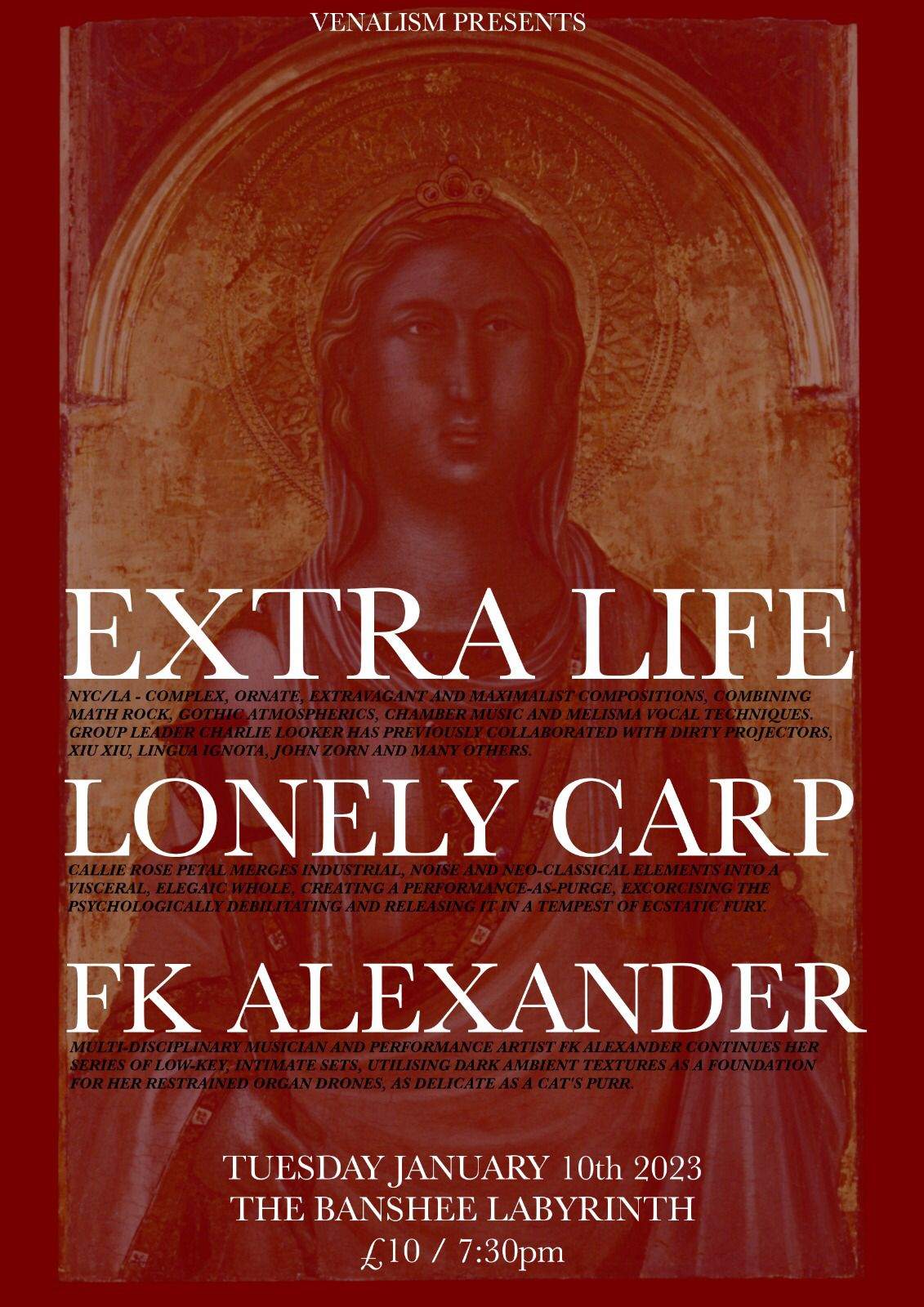 Extra Life / Lonely Carp / FK Alexander at The Banshee Labyrinth, Edinburgh