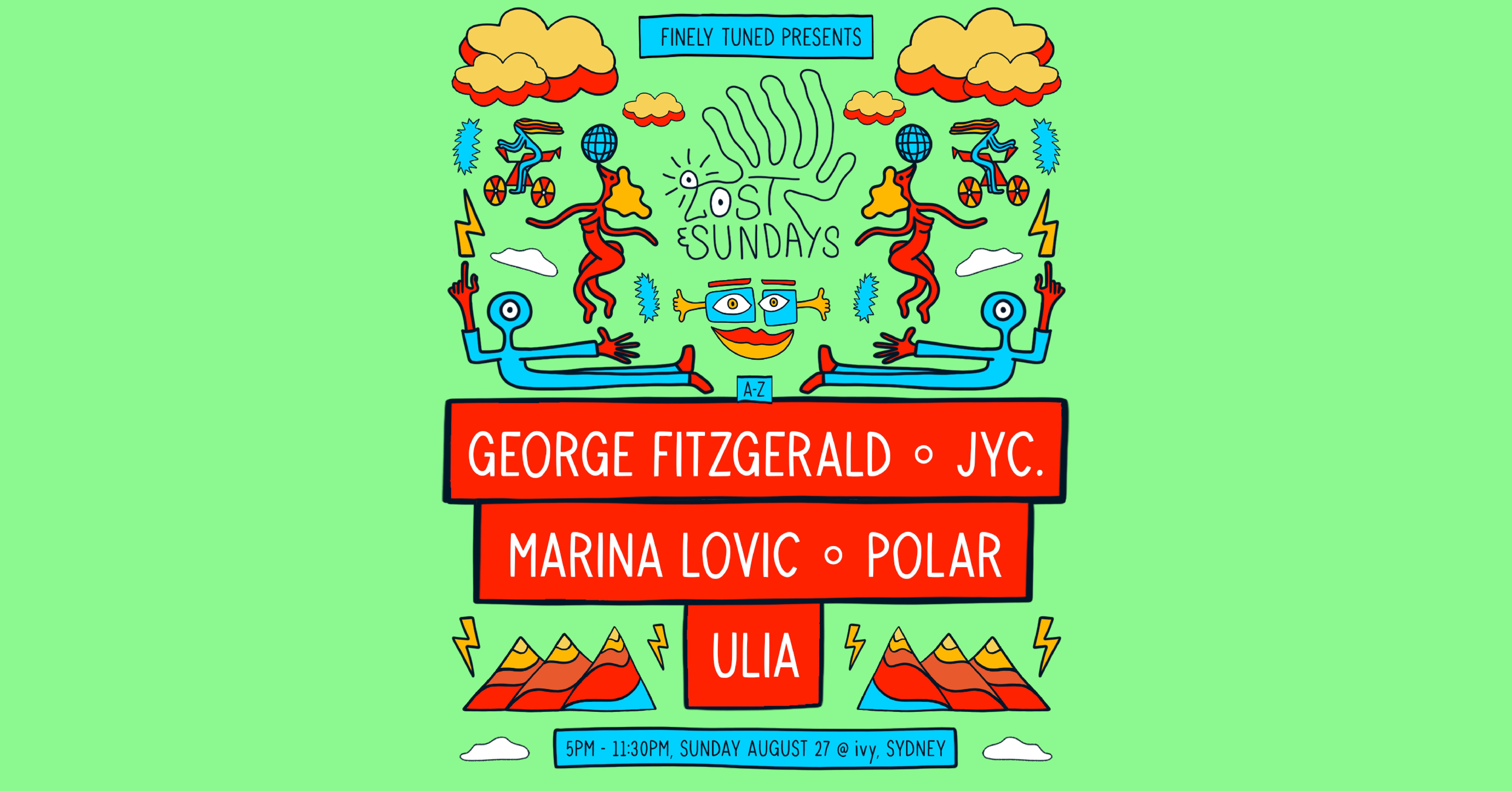 Lost Sundays ~ August 27 w. George FitzGerald en The Ivy, Sydney