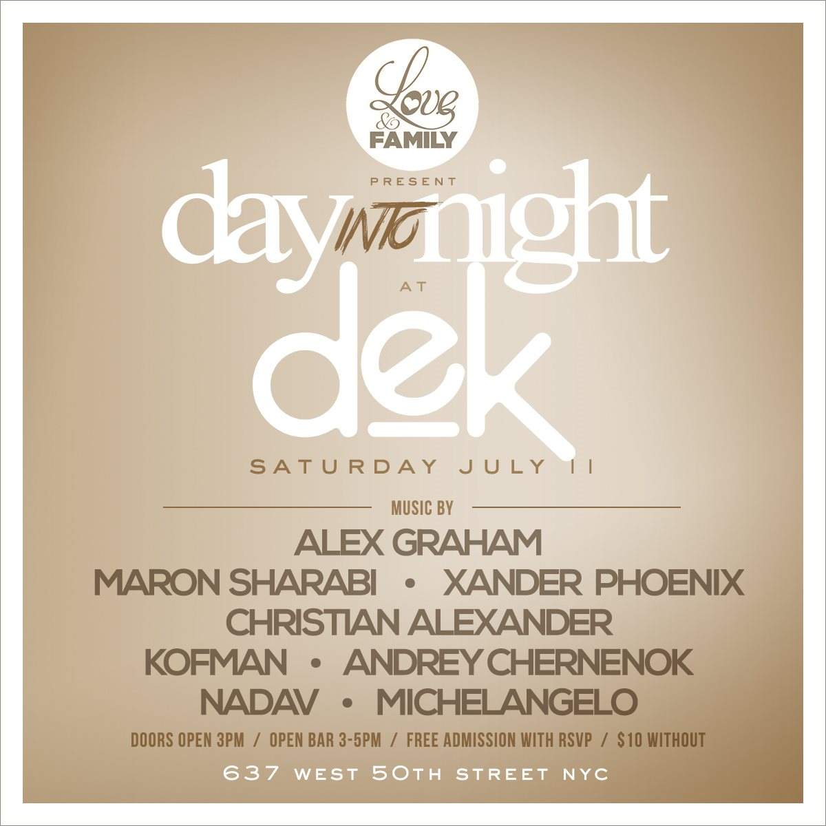 Day Into Night with Alex Graham at DEK - Space Ibiza New York Rooftop ...