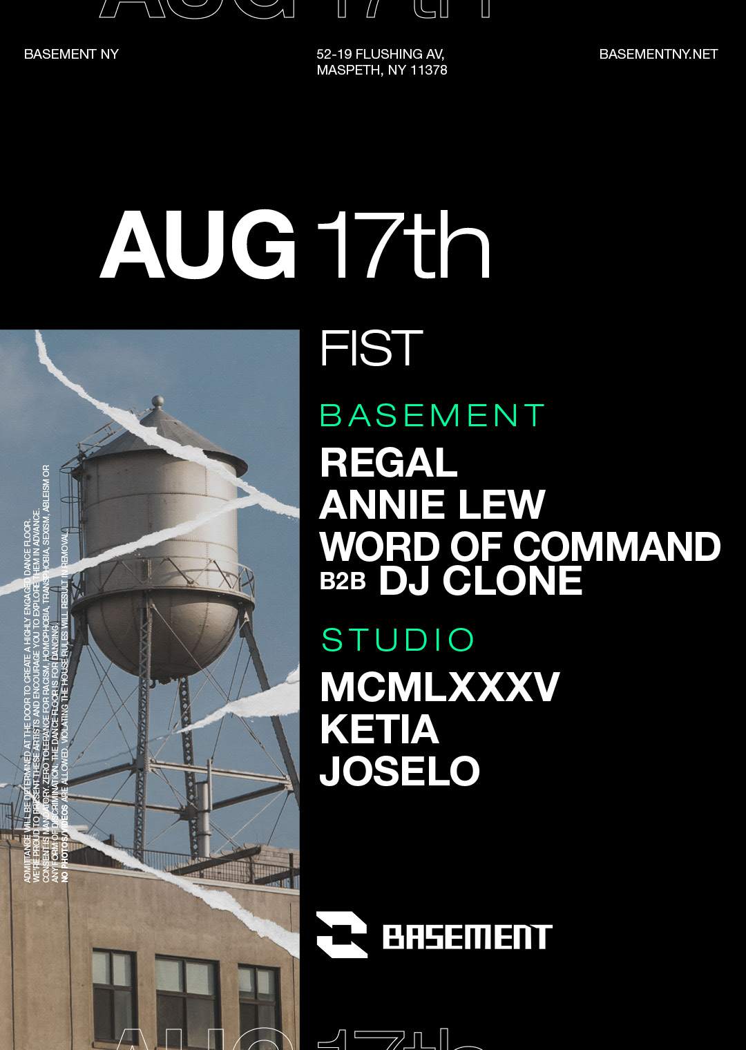 FIST: Regal / Annie Lew / Word of Command b2b DJ Clone / MCMLXXXV ...