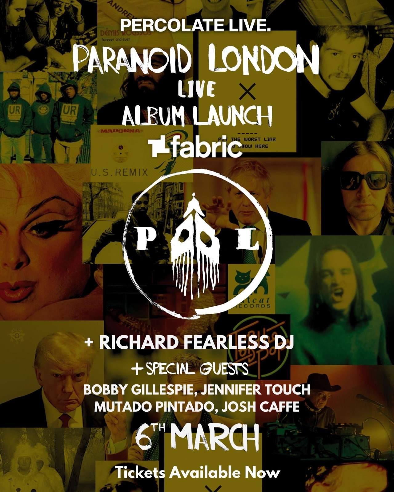 Paranoid London (Live) Album Launch + Richard Fearless (DJ Set), Bobby ...