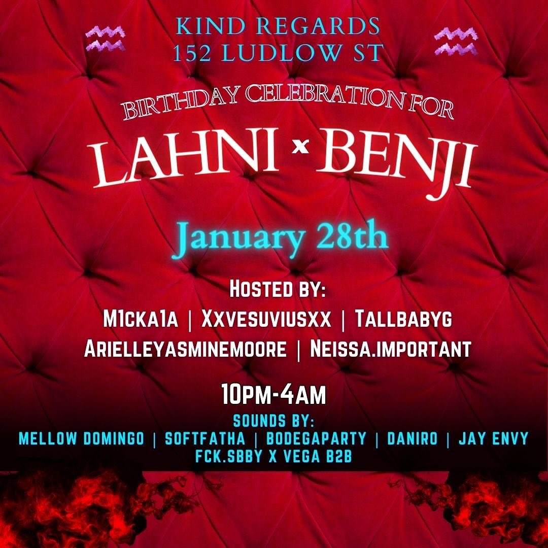 Birthday Celebration for Lahni x Benji at Kind Regards, New York City