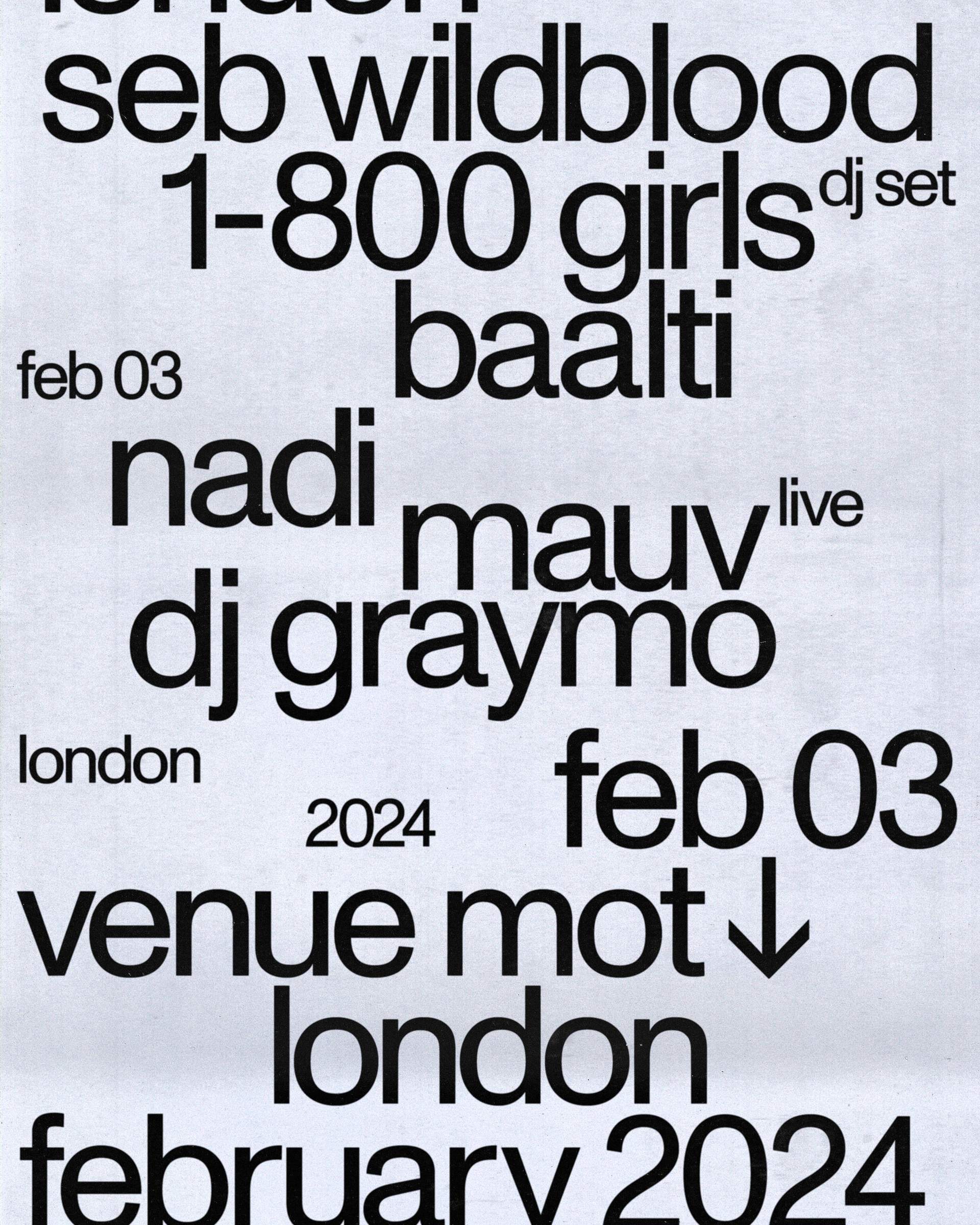 all my thoughts - label night at Venue MOT, London