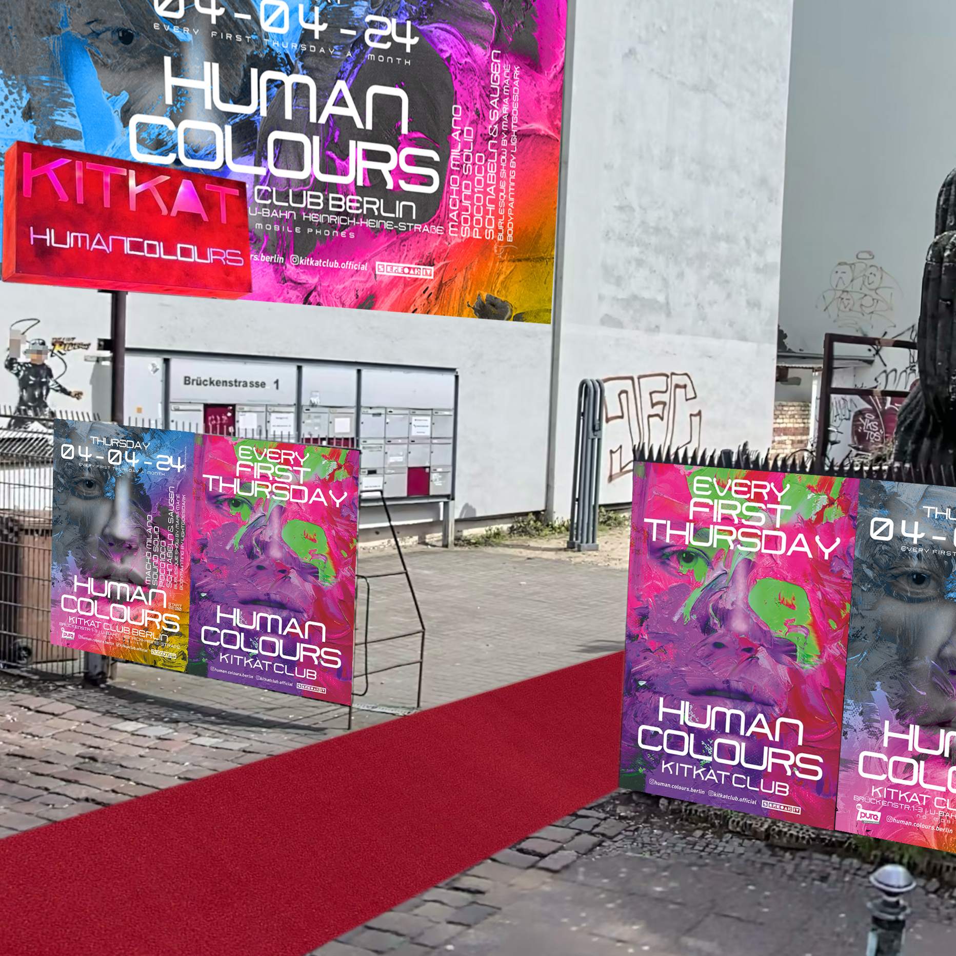 HUMAN COLOURS at KITKAT CLUB (LEFT ENTRANCE) w/ Macho Milano / Sound ...