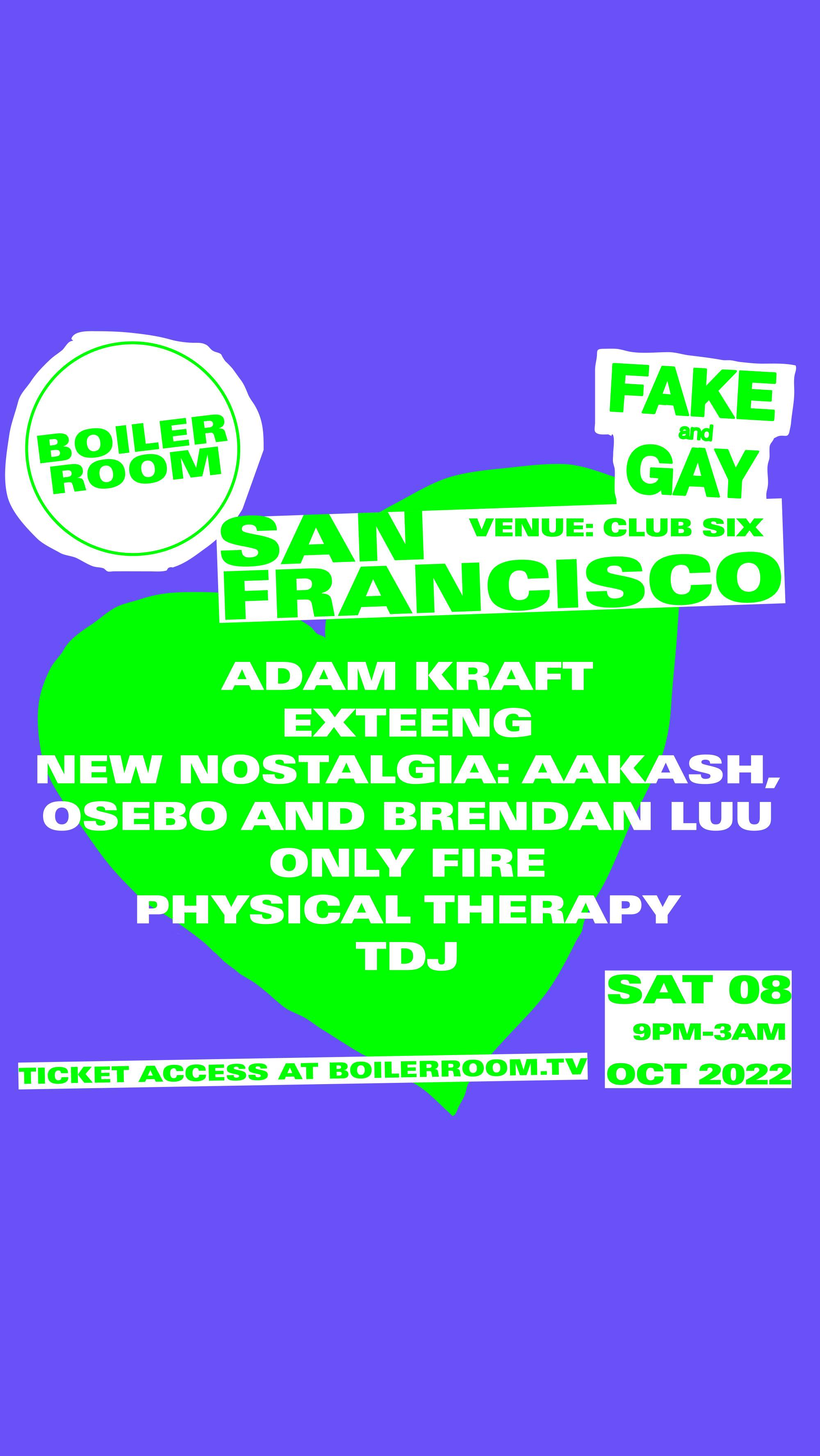 Boiler Room: San Francisco - Week 2 at Club Six, San Francisco/Oakland