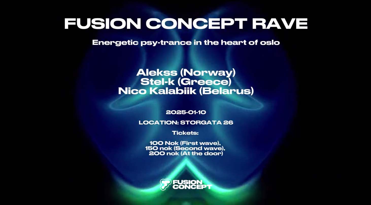 FUSION CONCEPT RAVE: SYNESTHESIA I PSYTRANCE at Storgata 26, Oslo