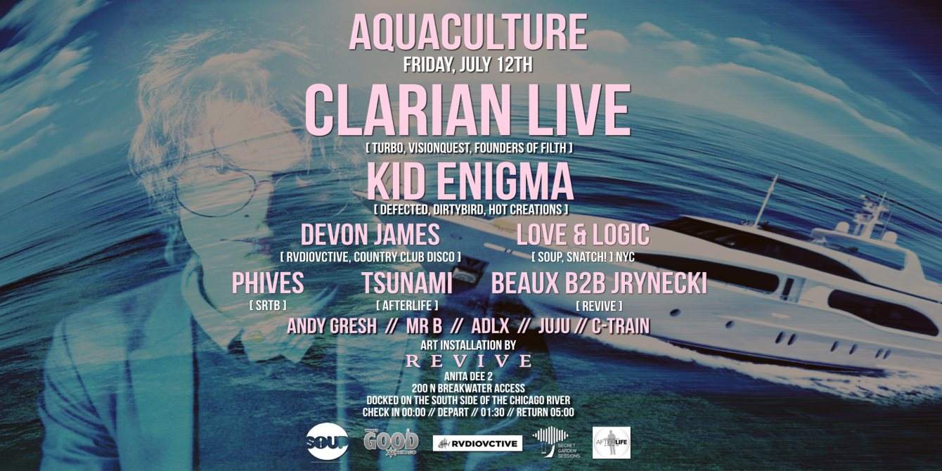 Aquaculture with Clarian Live & Kid Enigma Live at Anita Dee II, Chicago