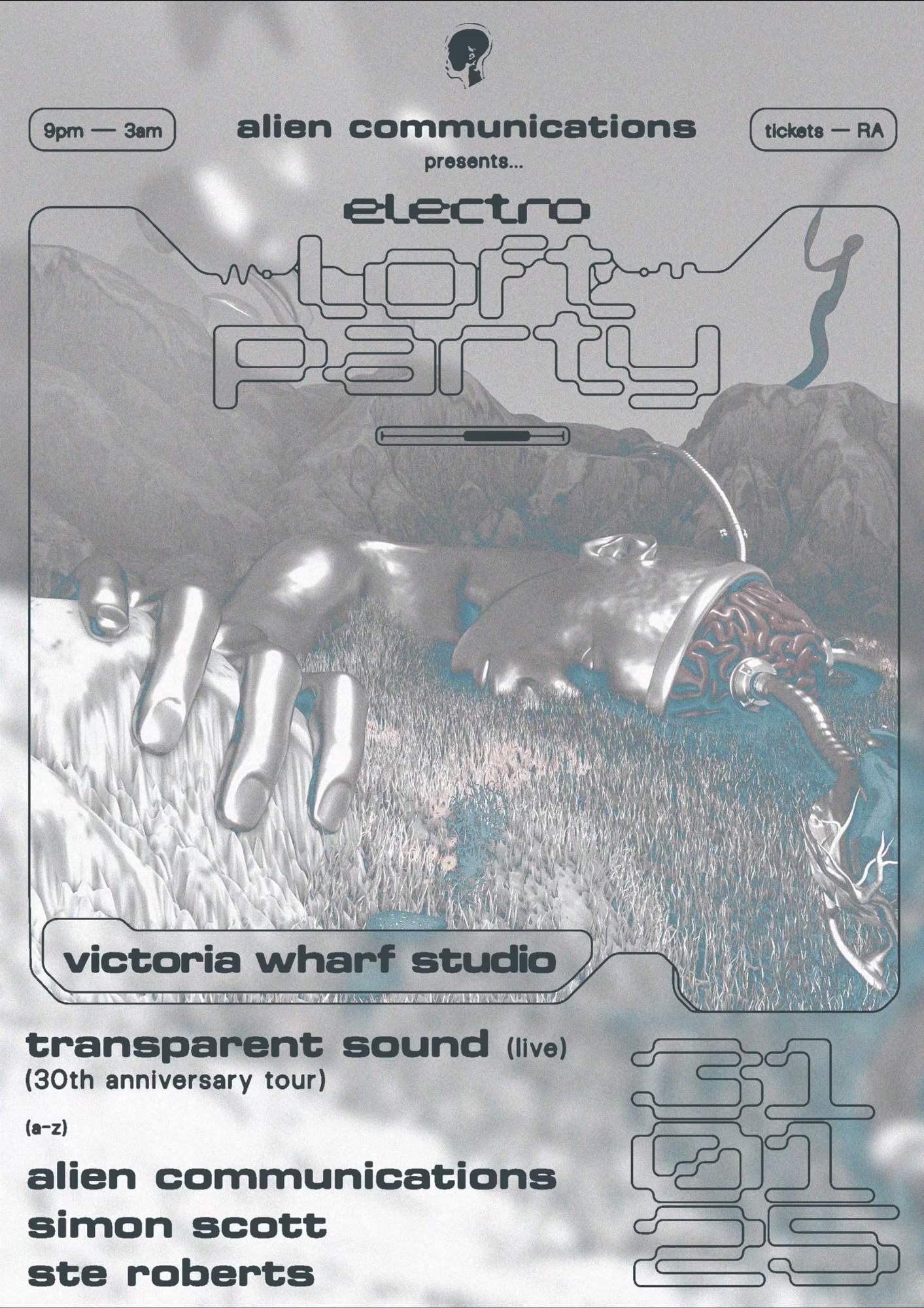 AC Electro Loft Party: Transparent Sound live, Alien Communications, Simon Scott, Ste Roberts at ...