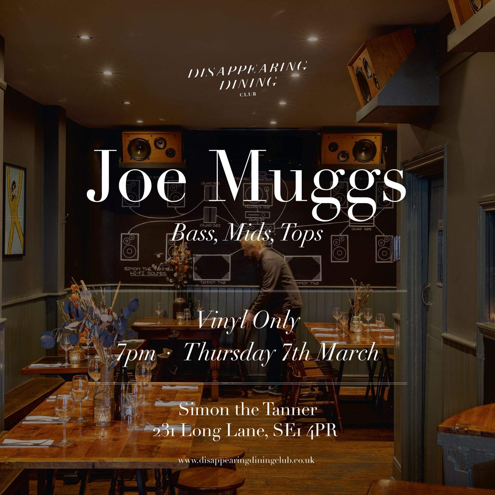 A Thursday night with Joe Muggs (Bass, Mids & Tops) en Simon The Tanner ...