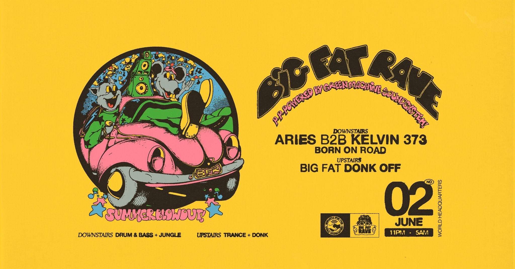 Big Fat Rave at World Headquarters, Newcastle