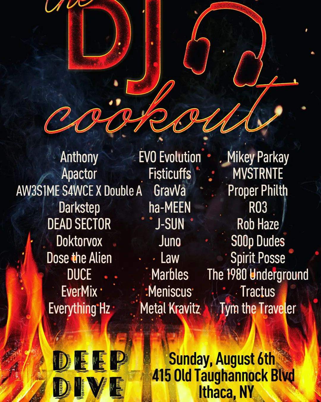 The DJ Cookout at TBA - Deep Dive Ithaca, New York City