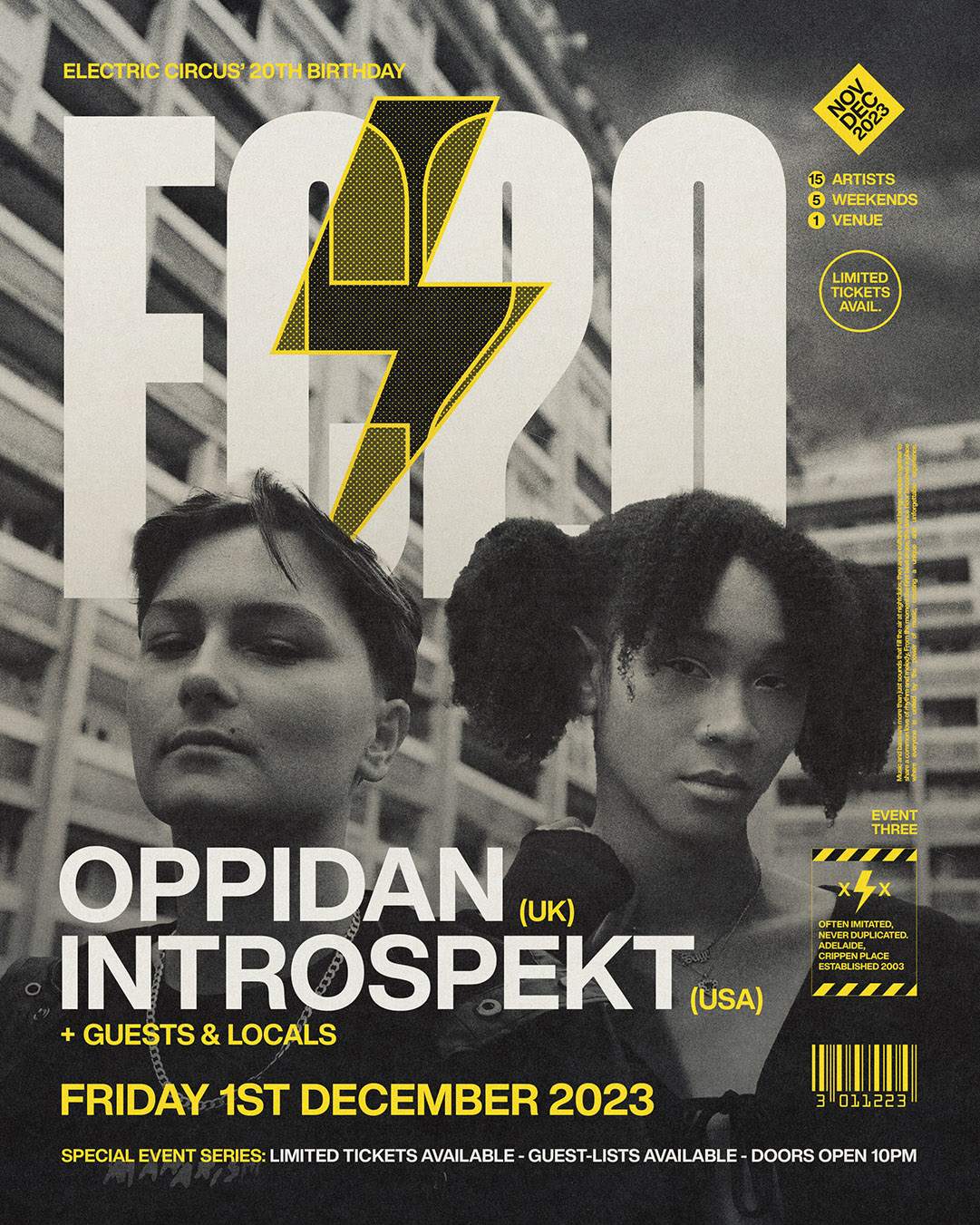 OPPIDAN [UK] & Introspekt [USA] bei Electric Circus, Adelaide