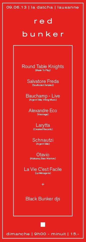 RED Bunker 1 at La Datcha, Maison Culturelle, Lausanne
