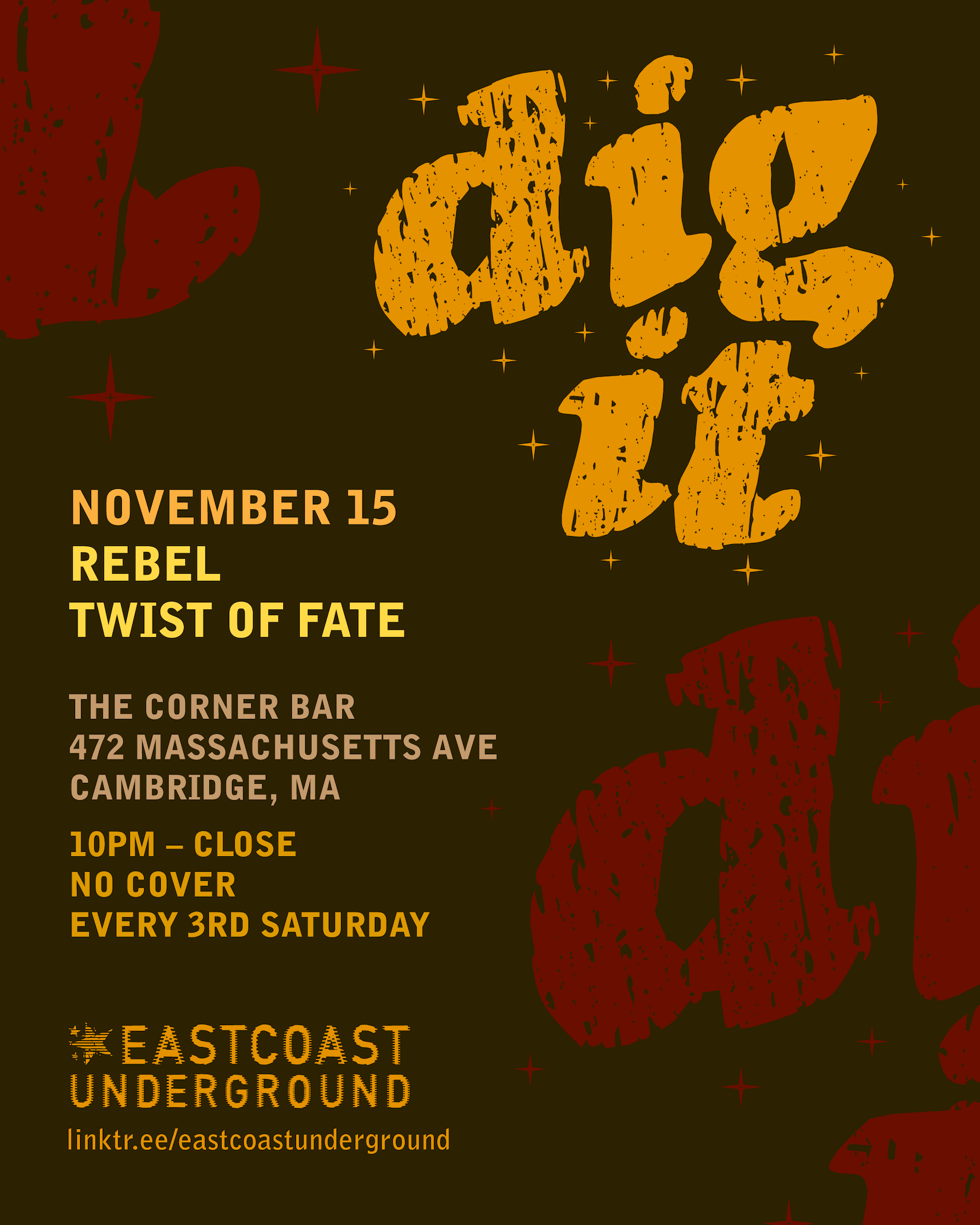 DIG IT with DJs Rebel & Twist of Fate - 1st Anniversary Party at The ...
