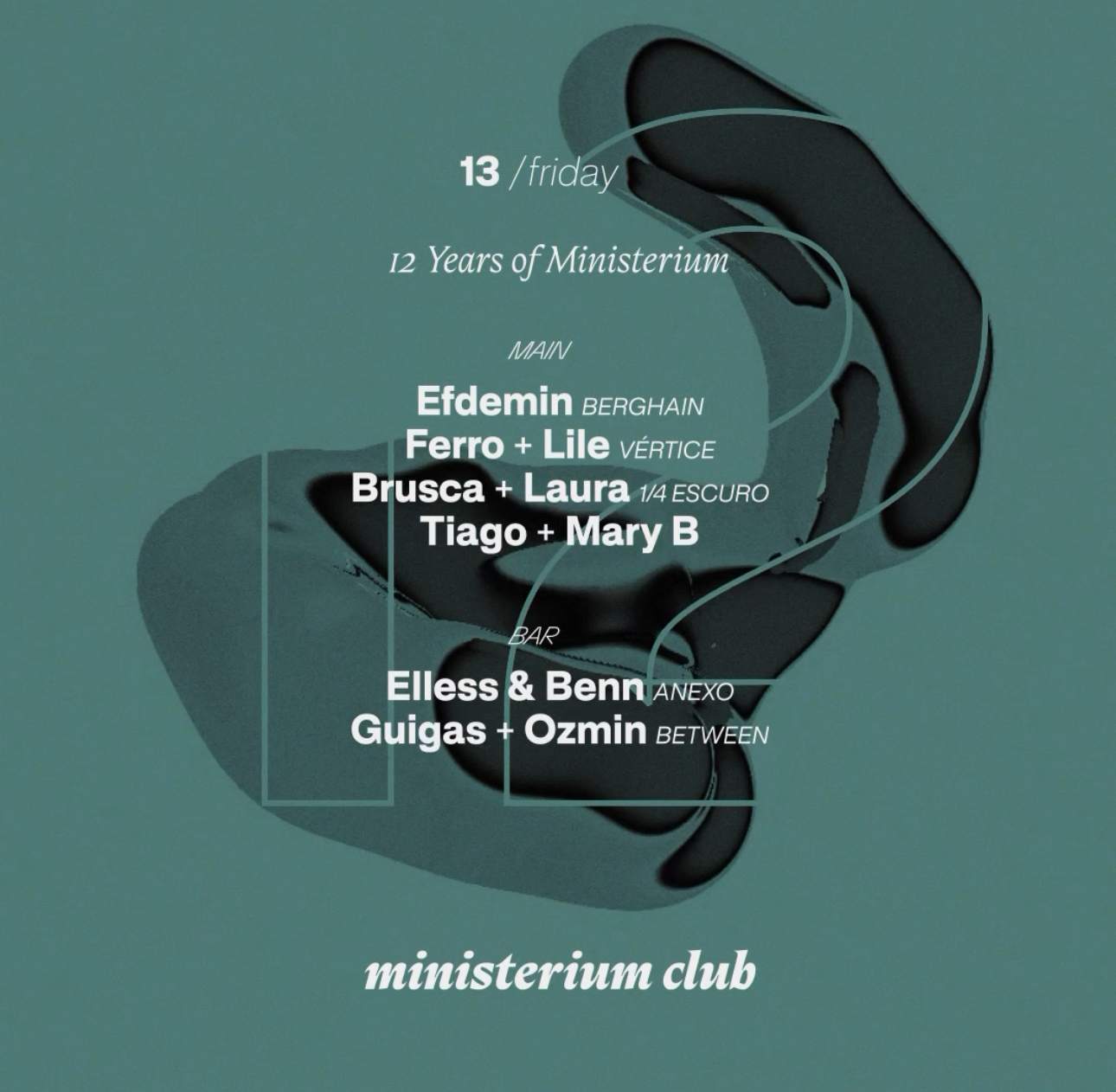 12 YEARS of Ministerium Club // Efdemin, Laura b2b Brusca, Elless ...