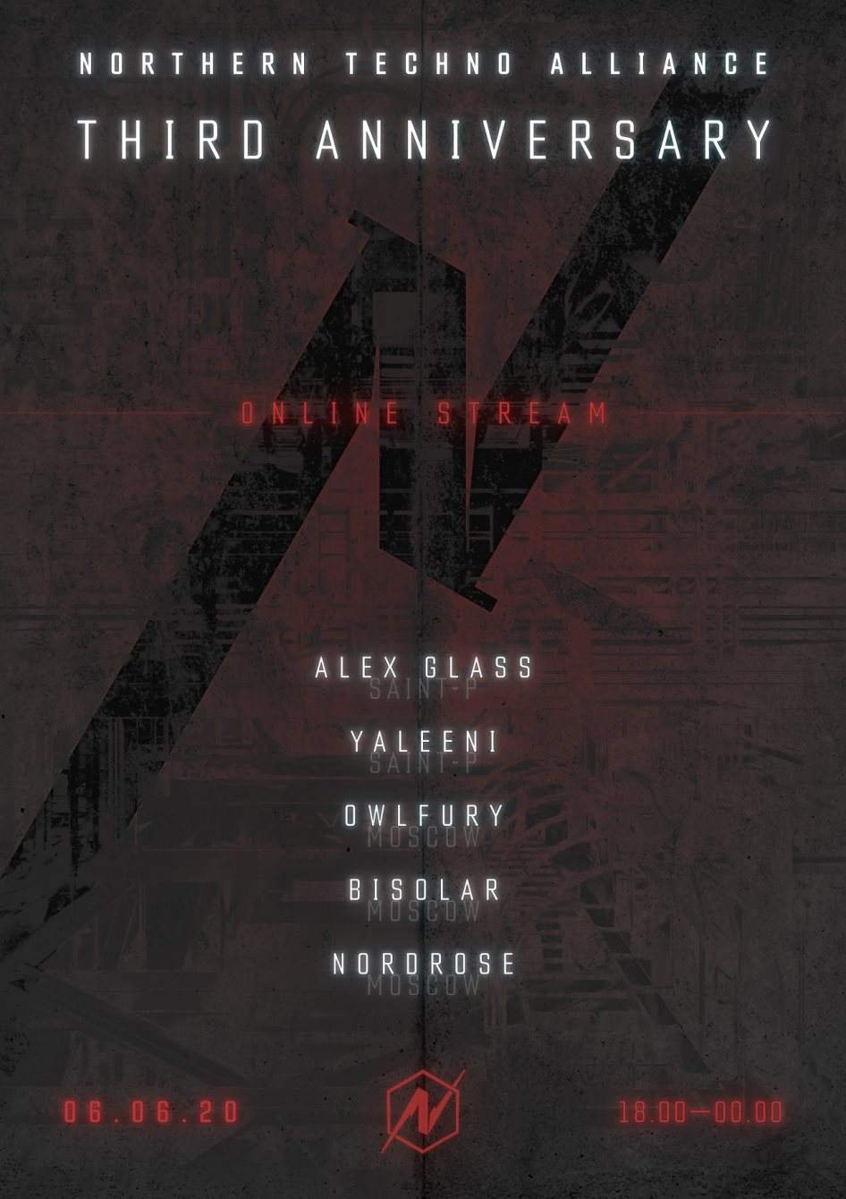 Northern Techno Alliance 3 Years - Online-Stream at Livestream, Streamland