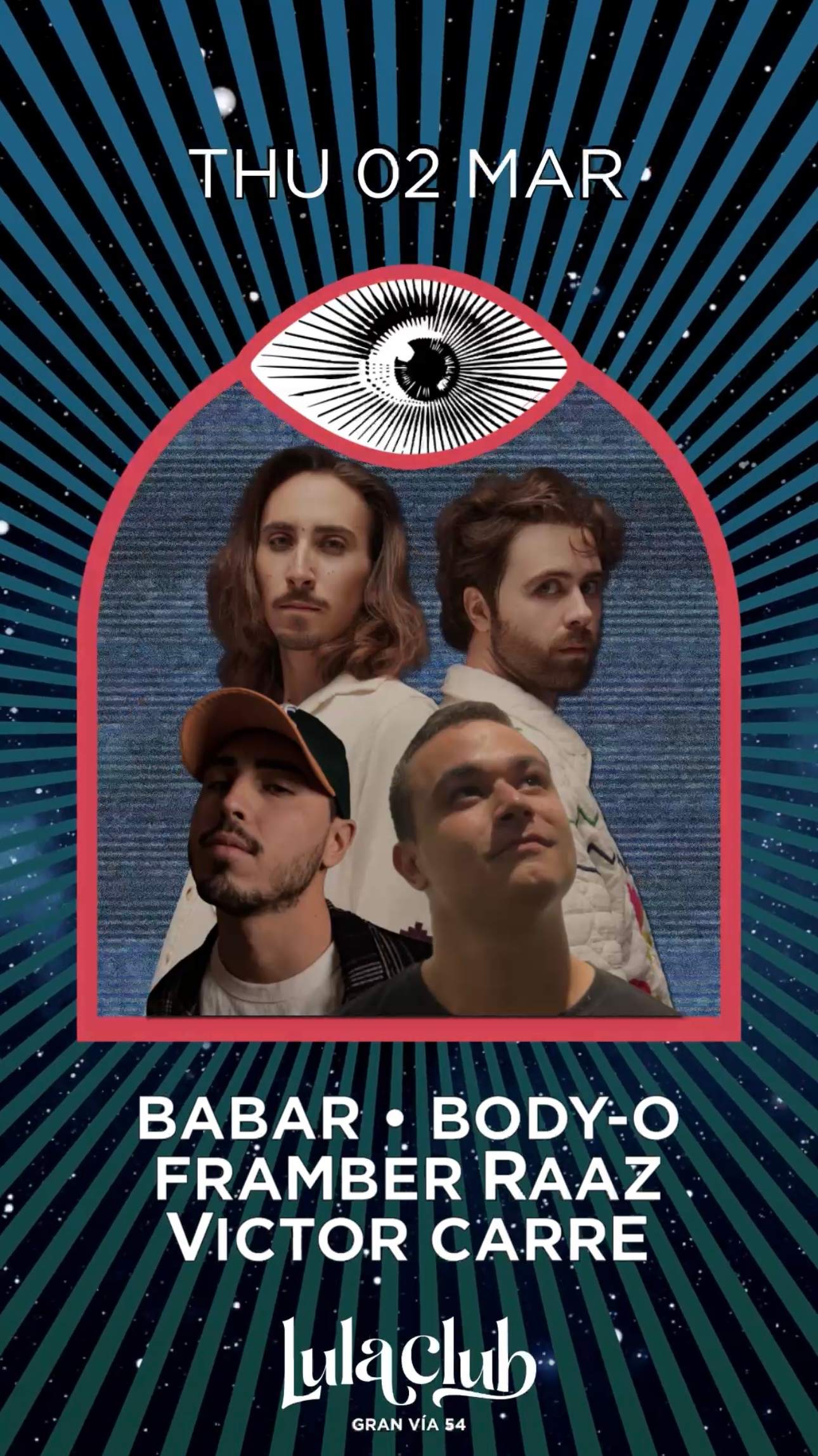Babar, Body-O, Framber Raaz, Victor Carre en Lula Club, Madrid