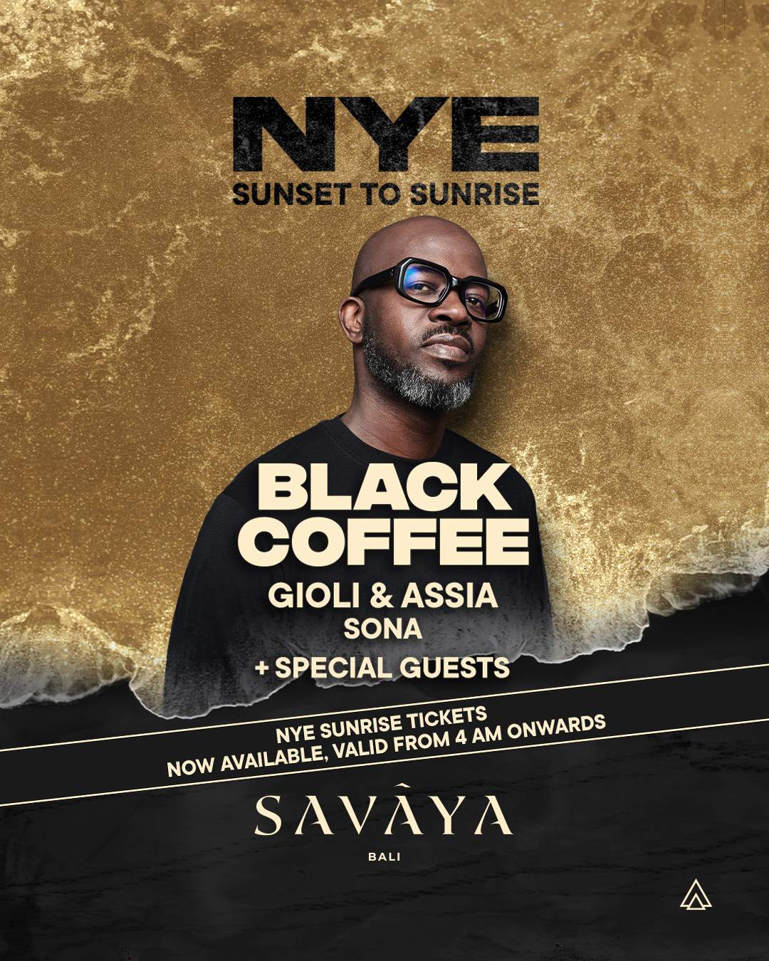 NYE - Black Coffee - Sunrise Pre-Registration Ticket at Savaya Bali, Bali