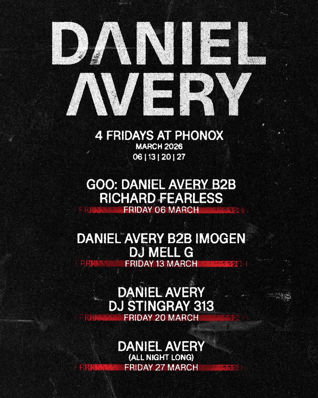 Daniel Avery: 4 Fridays at Phonox at Phonox, London
