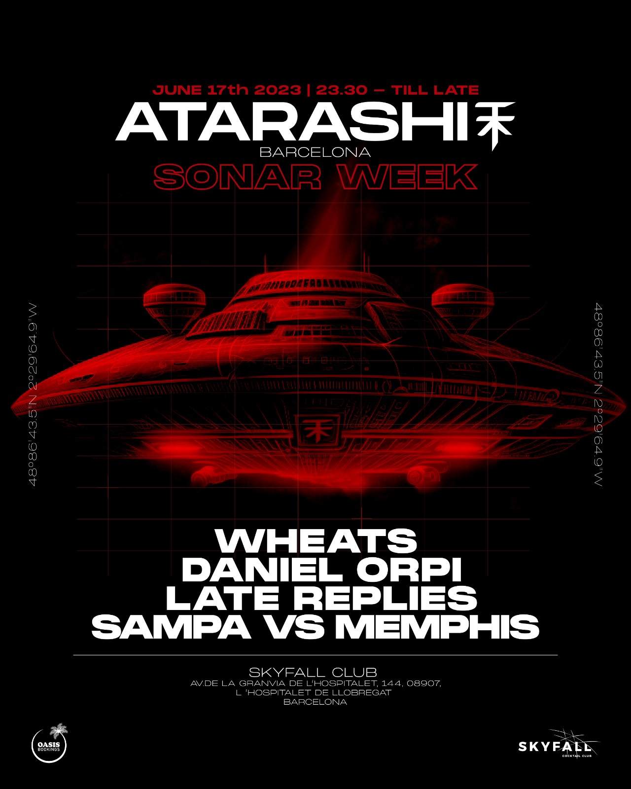 ( LAST 20 TICKETS ) ATARASHI W/ Wheats, Late Replies rooftop 360 Barcelona view bei Skyfall ...