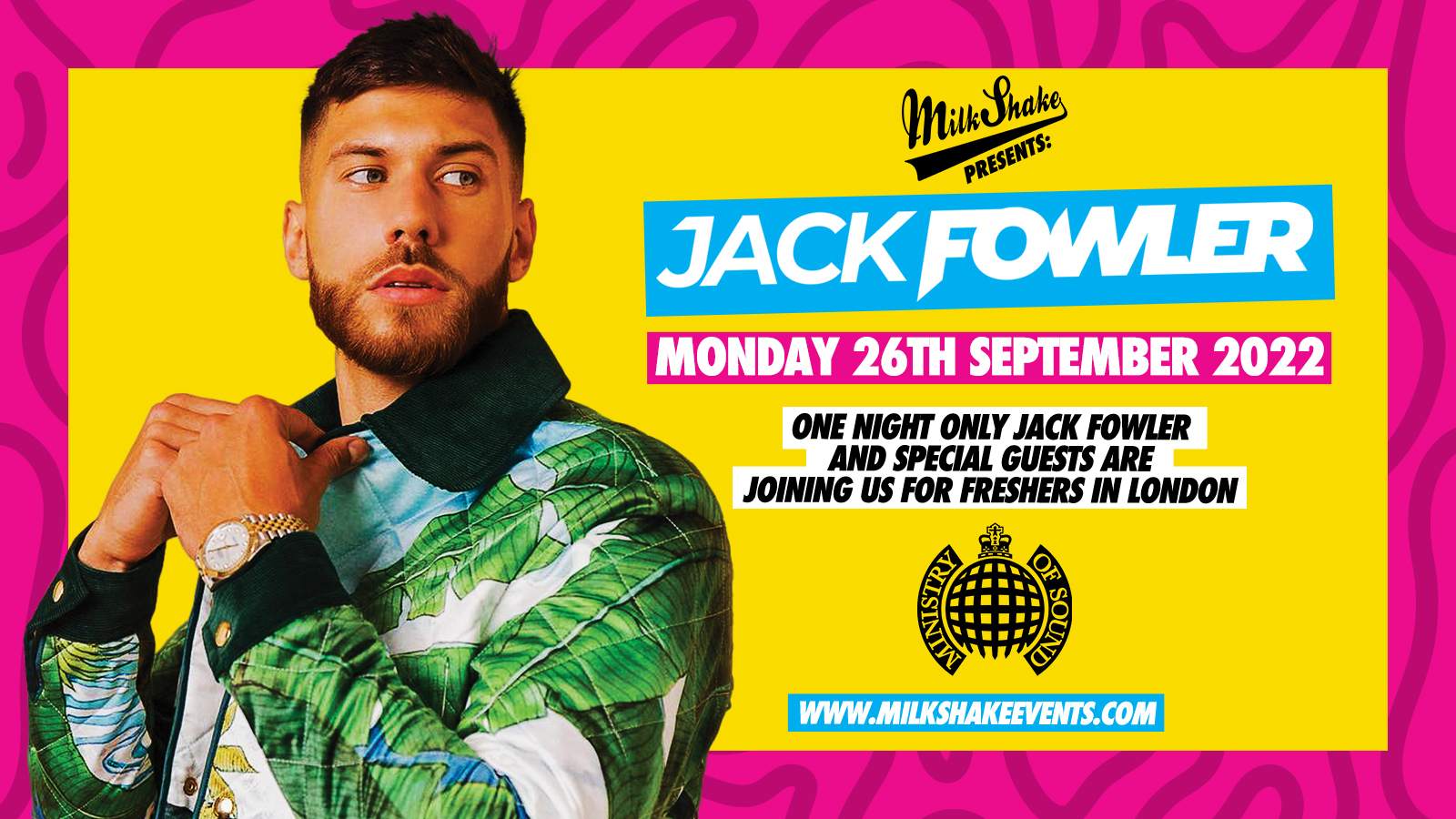 Freshers Jam with Jack Fowler at Ministry Of Sound, London