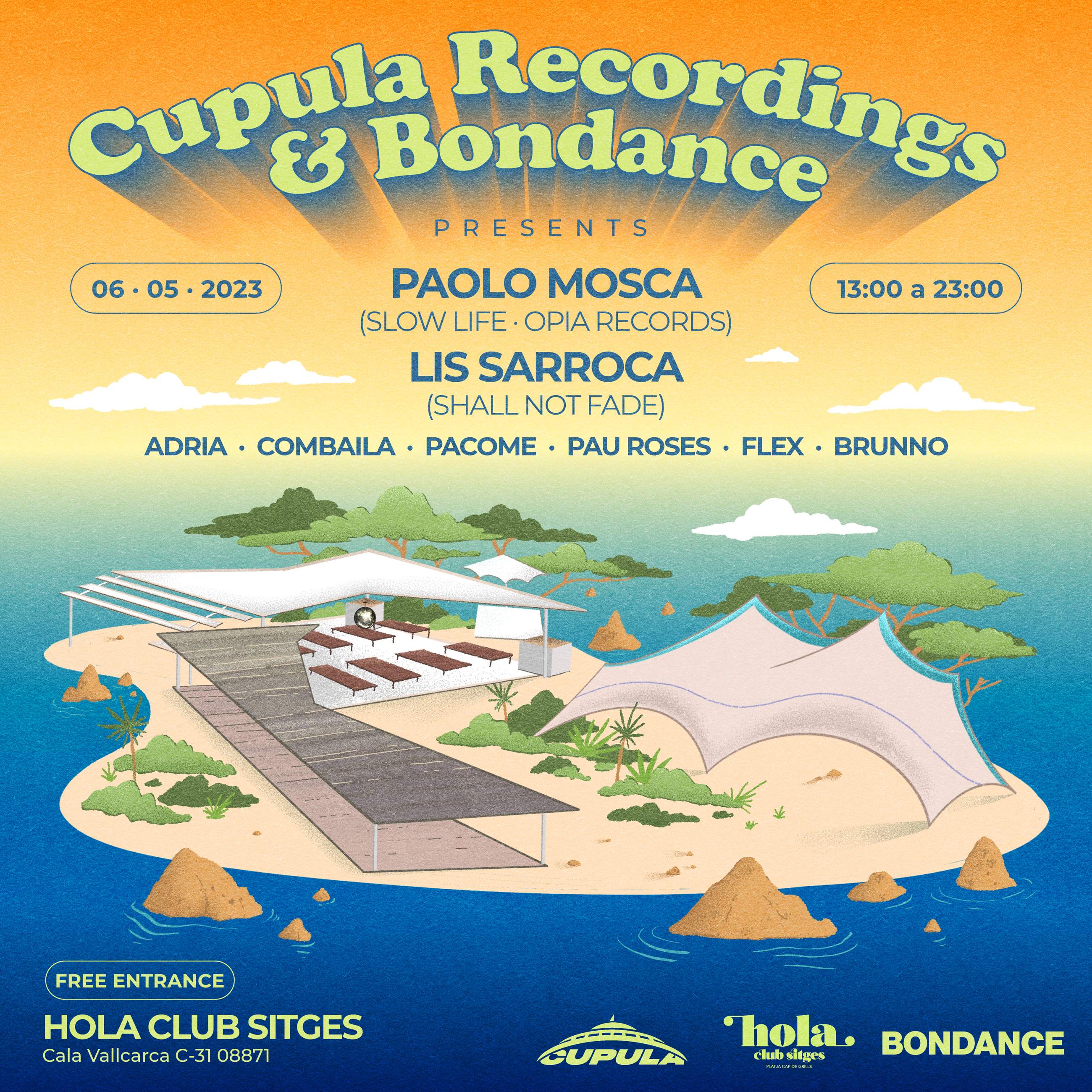 Free Open Air Beach Party Cupula Recordings & Bondance bei Hola Club ...