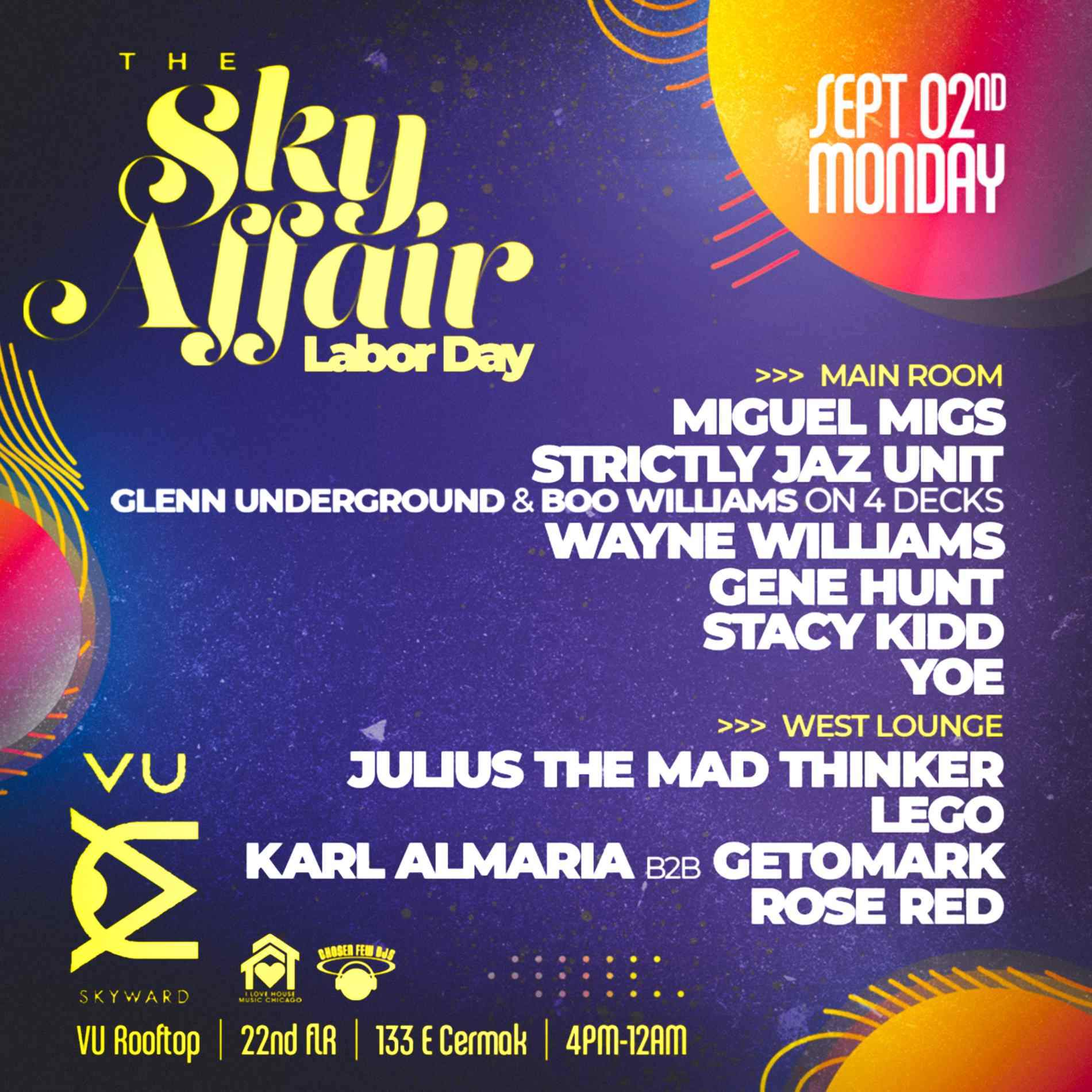 The Labor Day Edition of The Sky Affair House Music Day Party at Vu ...