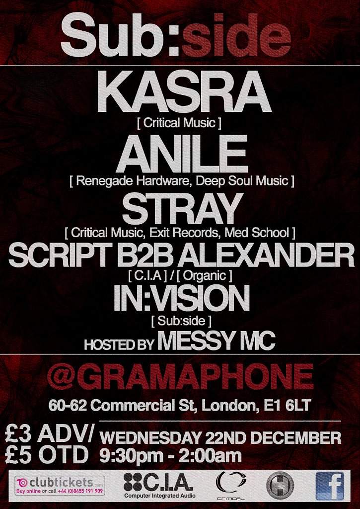 Sub:side Xmas Party Kasra, Anile, Stray, Script, Messy Mc & More en The ...