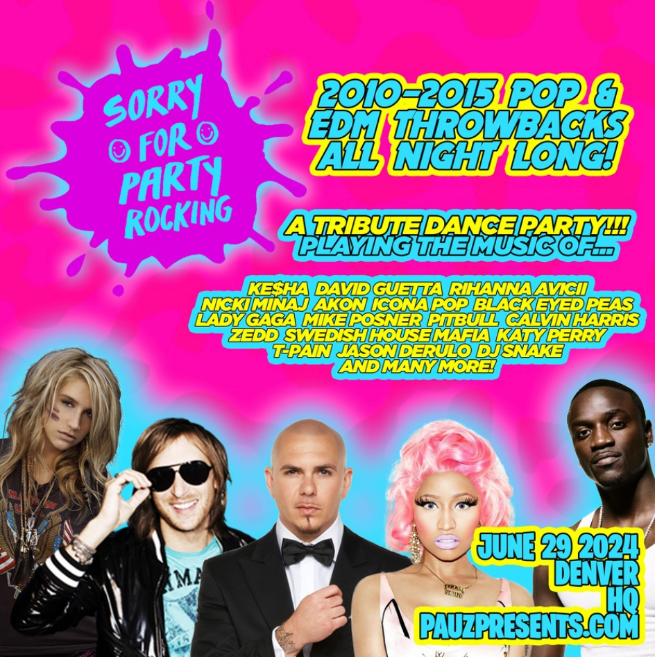 SORRY FOR PARTY ROCKING (2010-2015 Pop & EDM All Night Long!) bei TBA ...