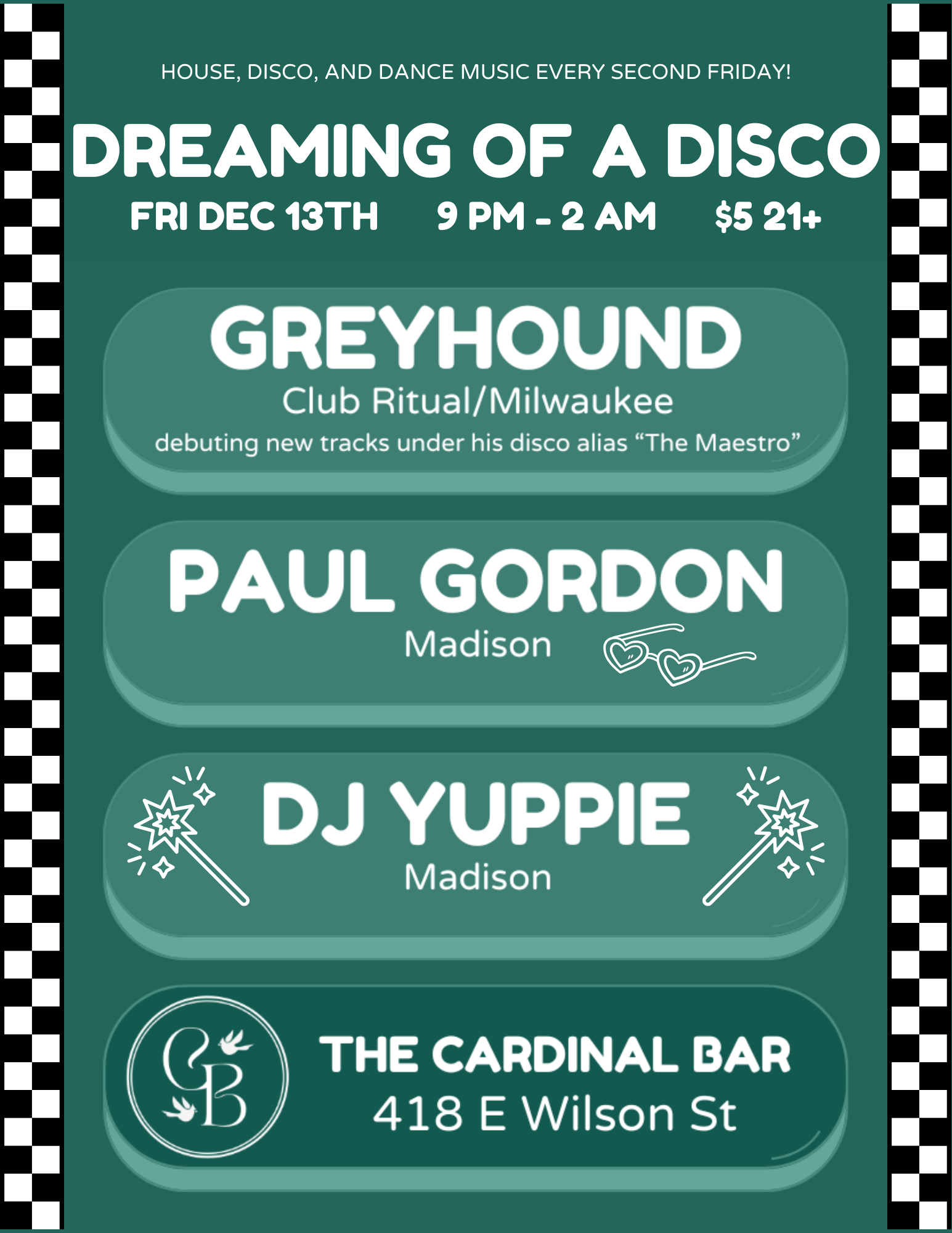 Dreaming of a Disco: Greyhound, Paul Gordon, & DJ Yuppie at Cardinal ...