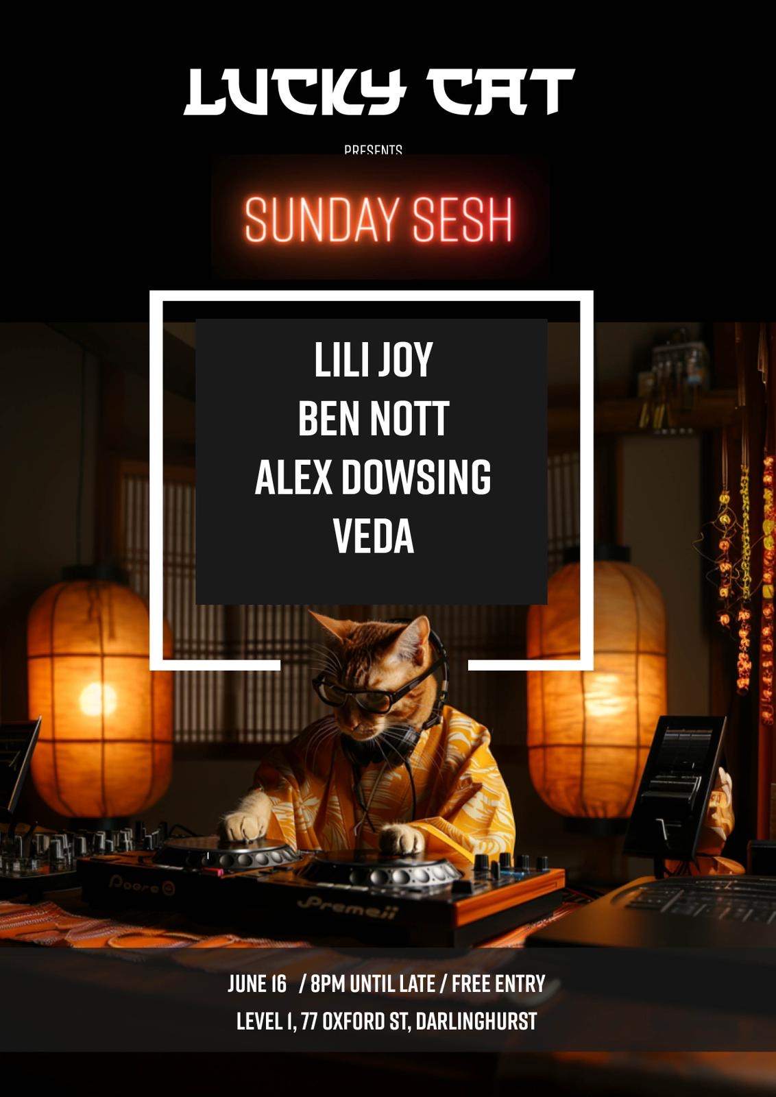 Lucky Cat- Sunday Sesh feat. Lili Joy, Ben Nott, Alex Dowsing, Veda ...