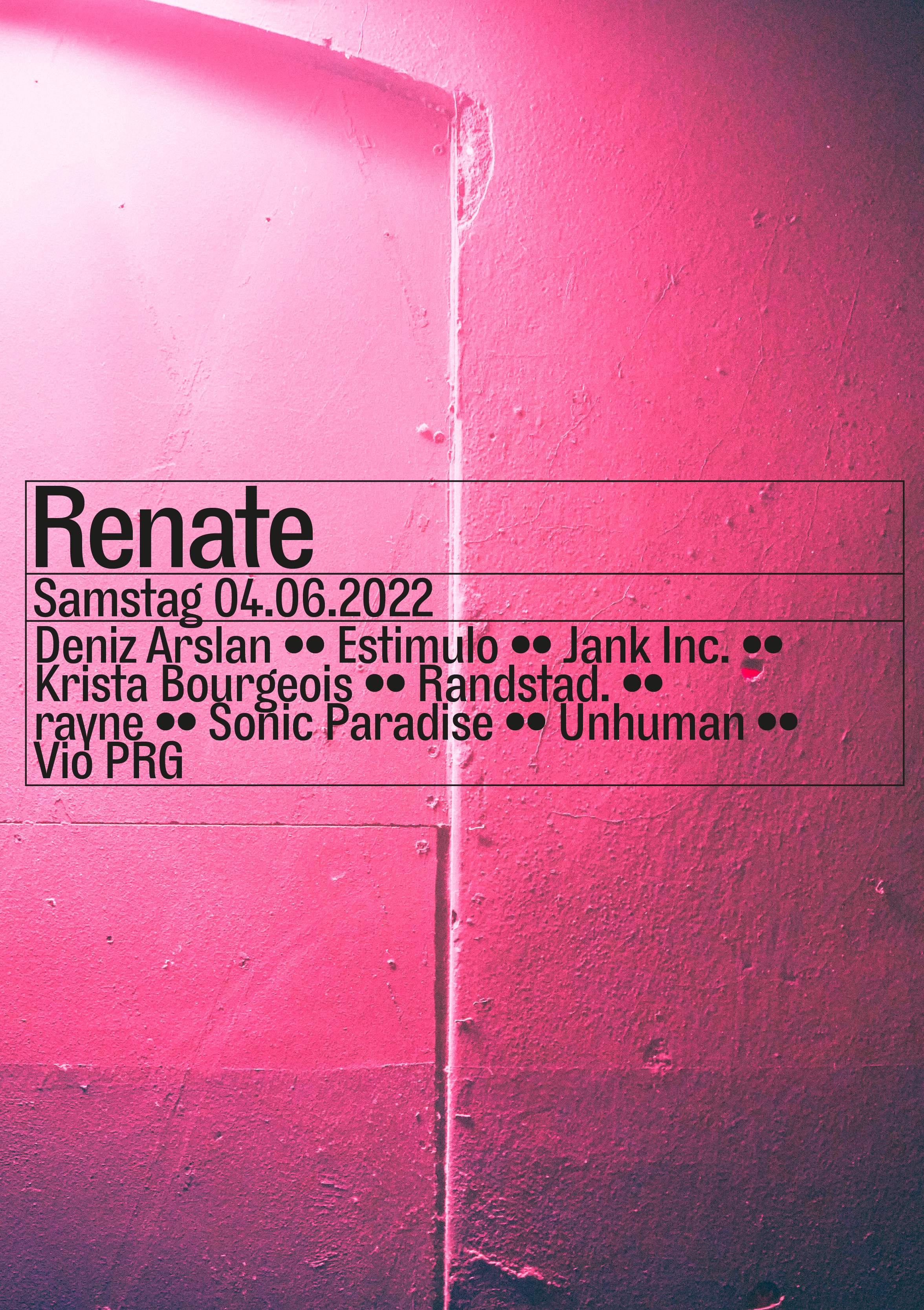 Samstag with Estimulo, Krista Bourgeois, Sonic Paradise, Unhuman at ...