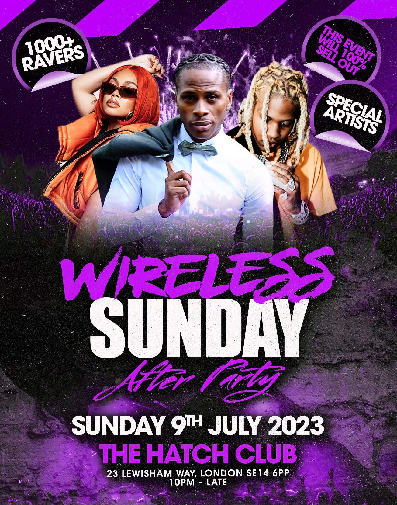 Wireless Sunday Festival After Party at Hatch Club, London