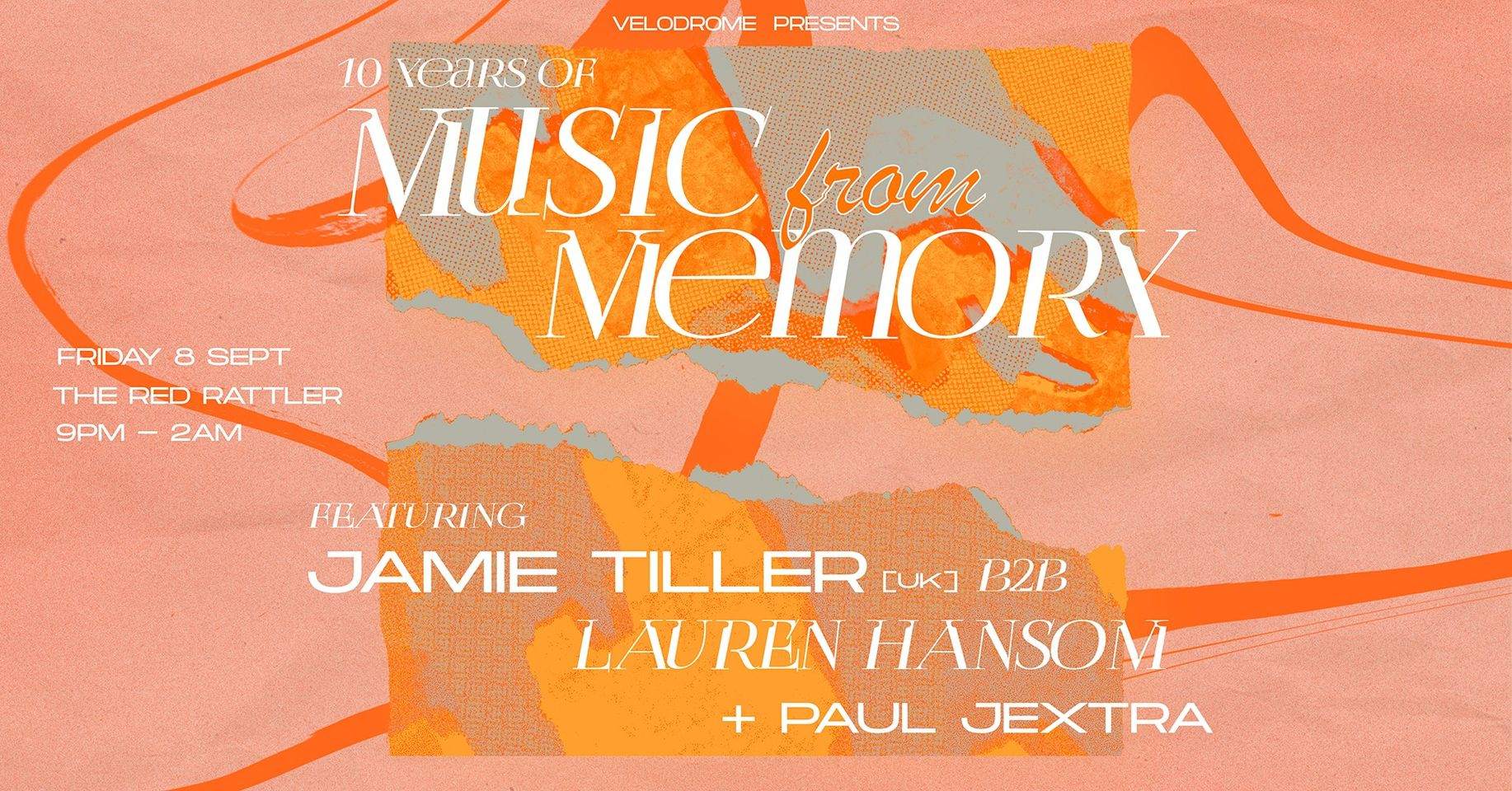 Velodrome Presents: 10 Years of Music From Memory at The Red Rattler ...