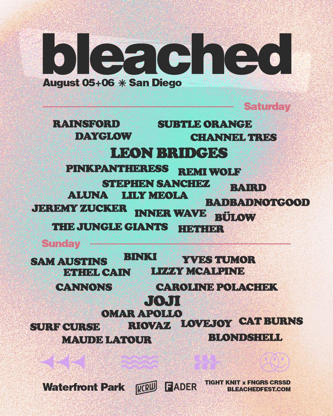 Tight Knit presents Bleached Fest at Waterfront Park in San Diego, San ...