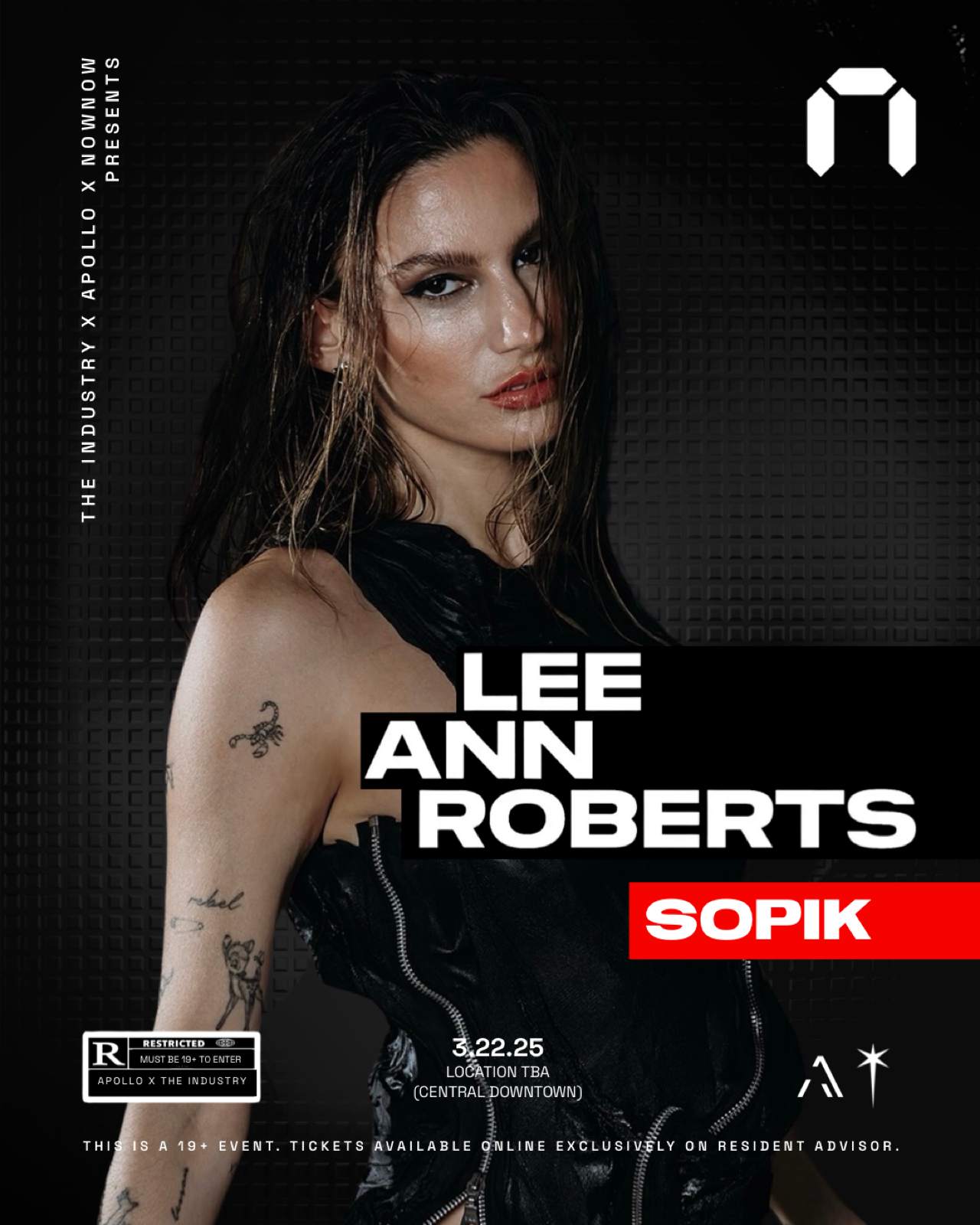 The Industry x Apollo x NowNow: Lee Ann Roberts - Night 2 (SOLD OUT) at ...