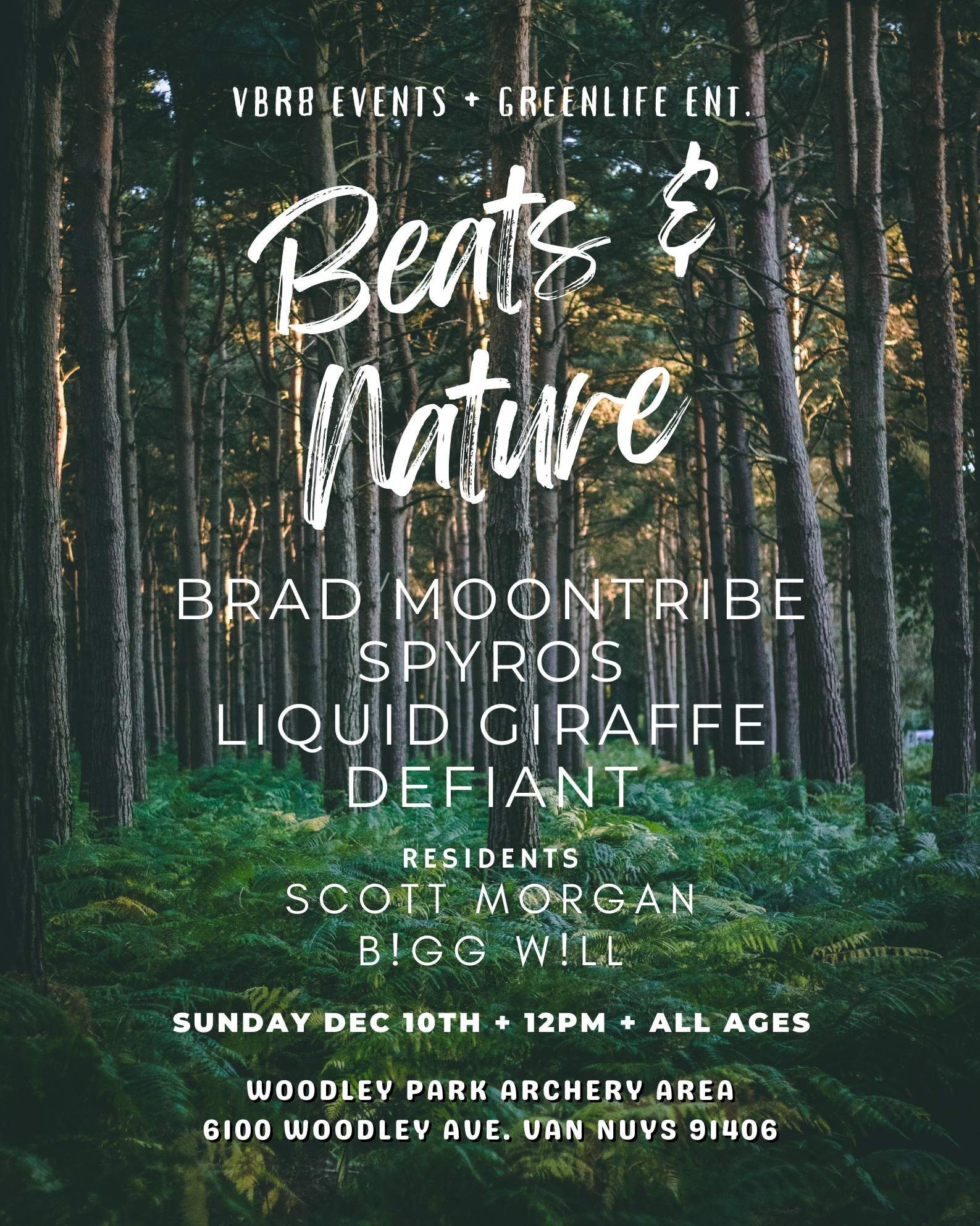 BEATS & NATURE with Brad Moontribe & FRIENDS at Woodley Park, Los Angeles