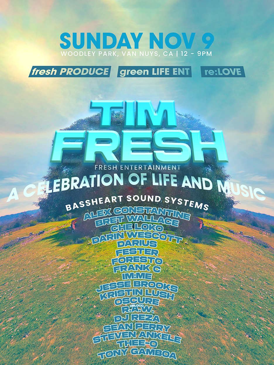 TIM FRESH - A Celebration of Life and Music at Woodley Park, Los Angeles