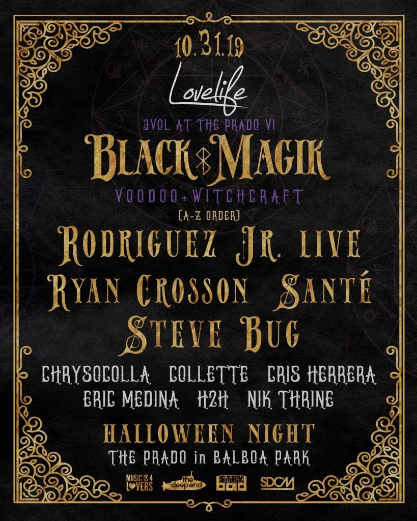Black Magik Halloween: Rodriguez Jr. Live, Steve Bug, Santé, & Ryan ...
