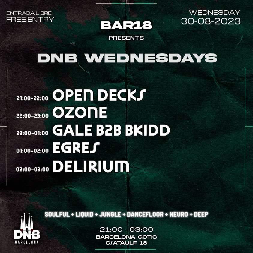 18 - DNB WEDNESDAYS at 18, Barcelona