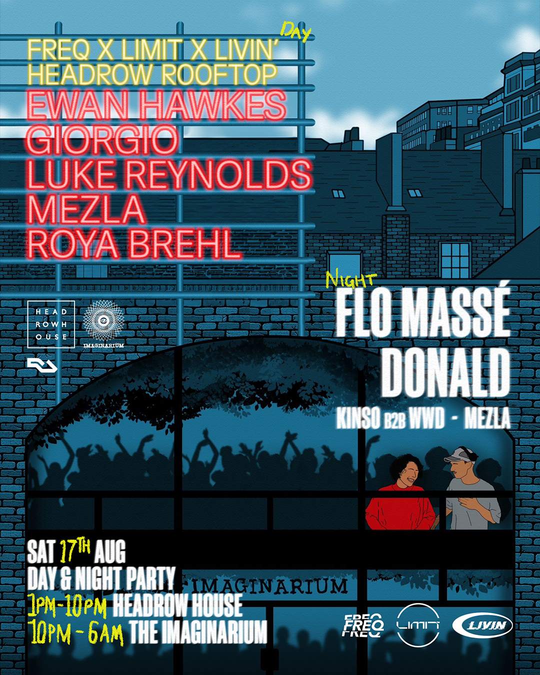 FREQ x LIMIT x LIVIN: Rooftop Party - FREE ENTRY at Headrow House, Leeds